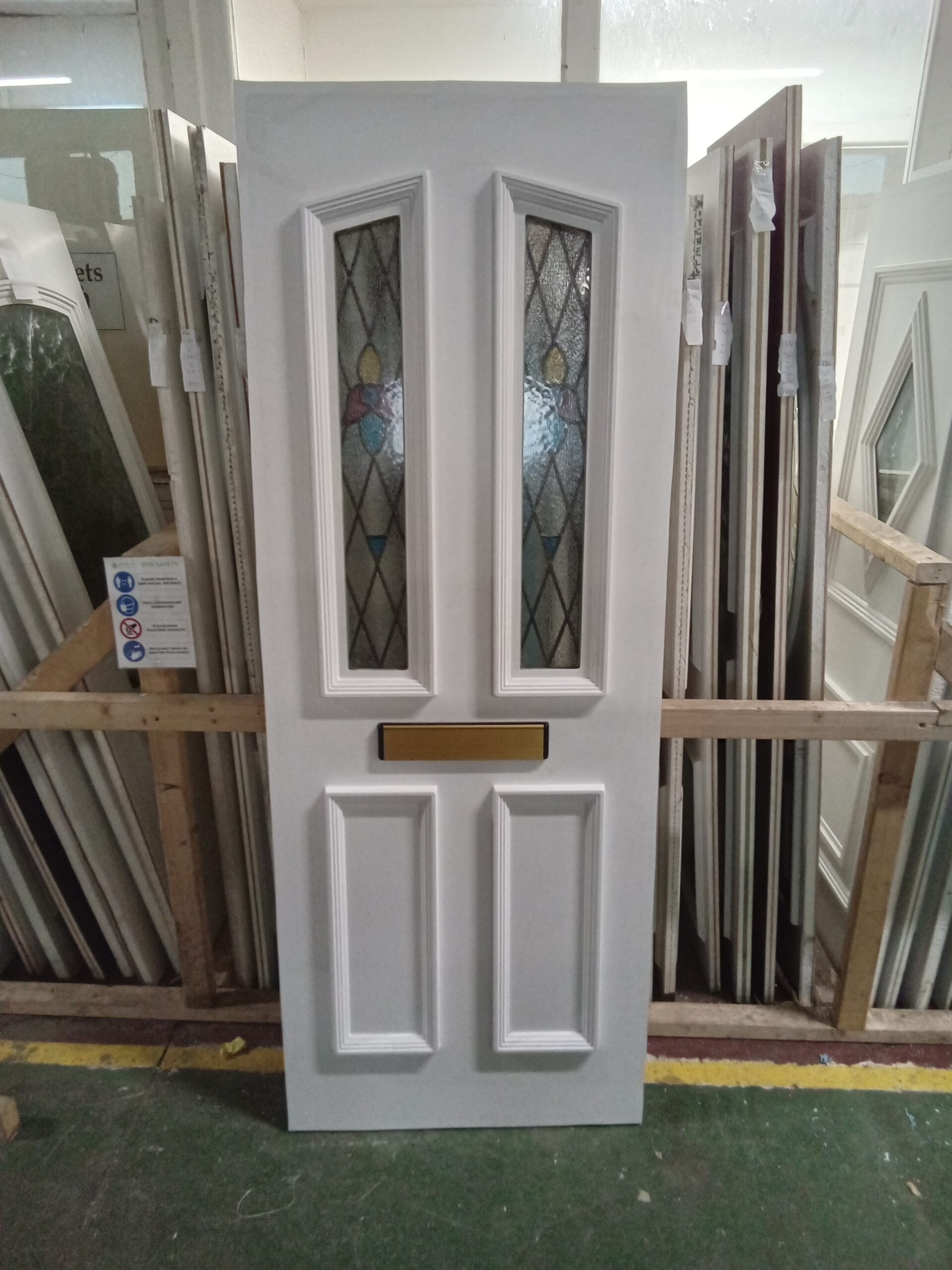 Used White Upvc Front Door Panel 690mm x 1835mm P50 | Used UPVC Windows ...