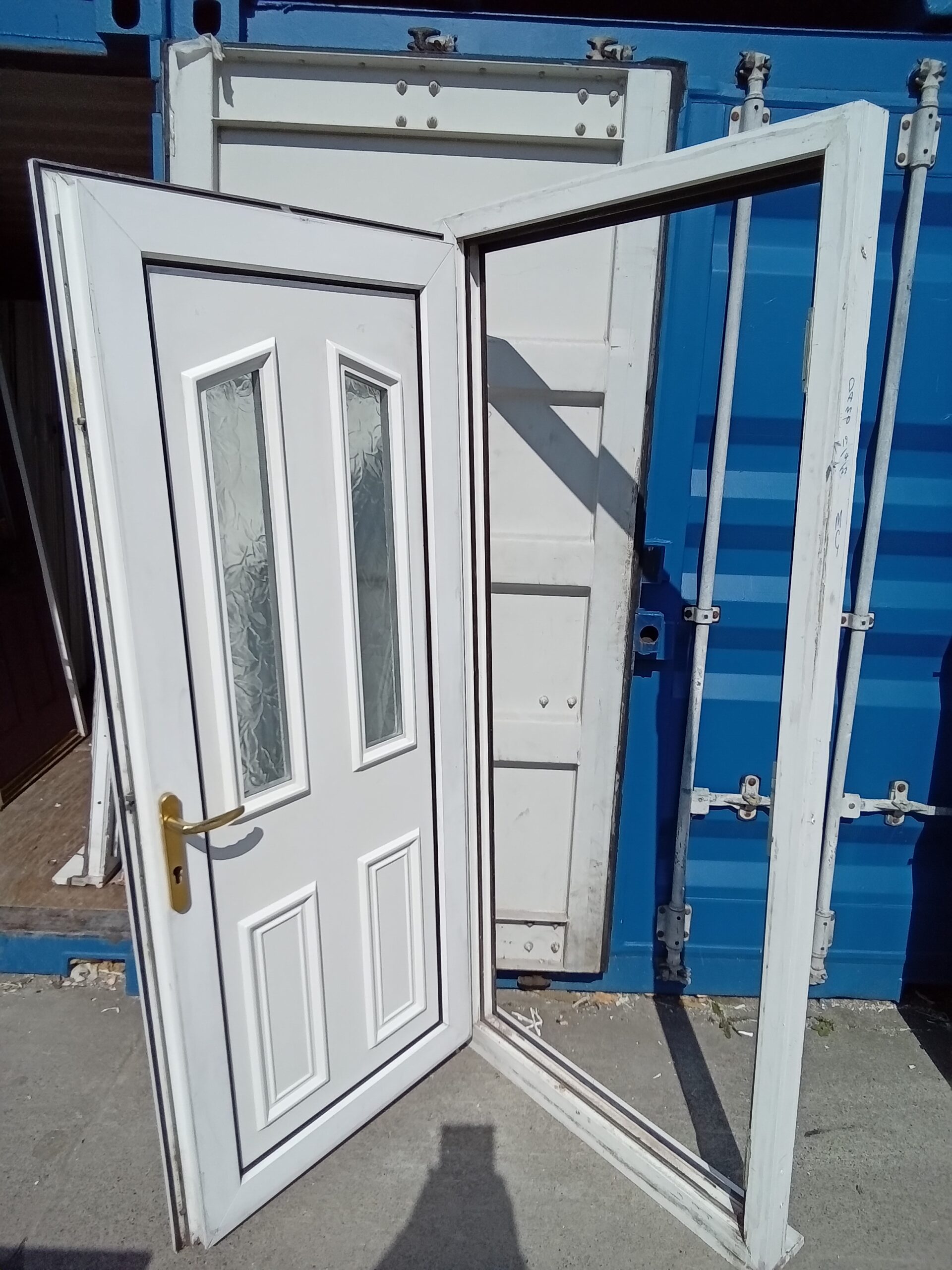 Used White Upvc Back Door And Frame 940mm x 2060mm C6D46 | Used UPVC ...