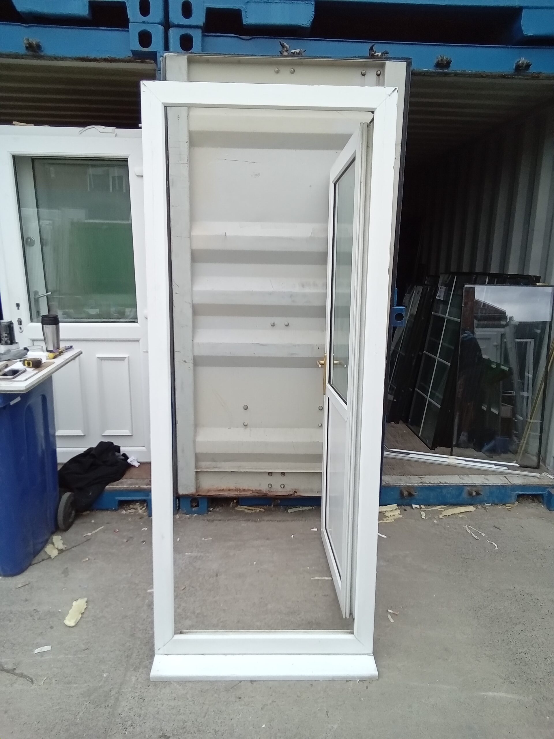 Used White Upvc Back Door And Frame 840mm x 2085mm C6D22 | Used UPVC ...