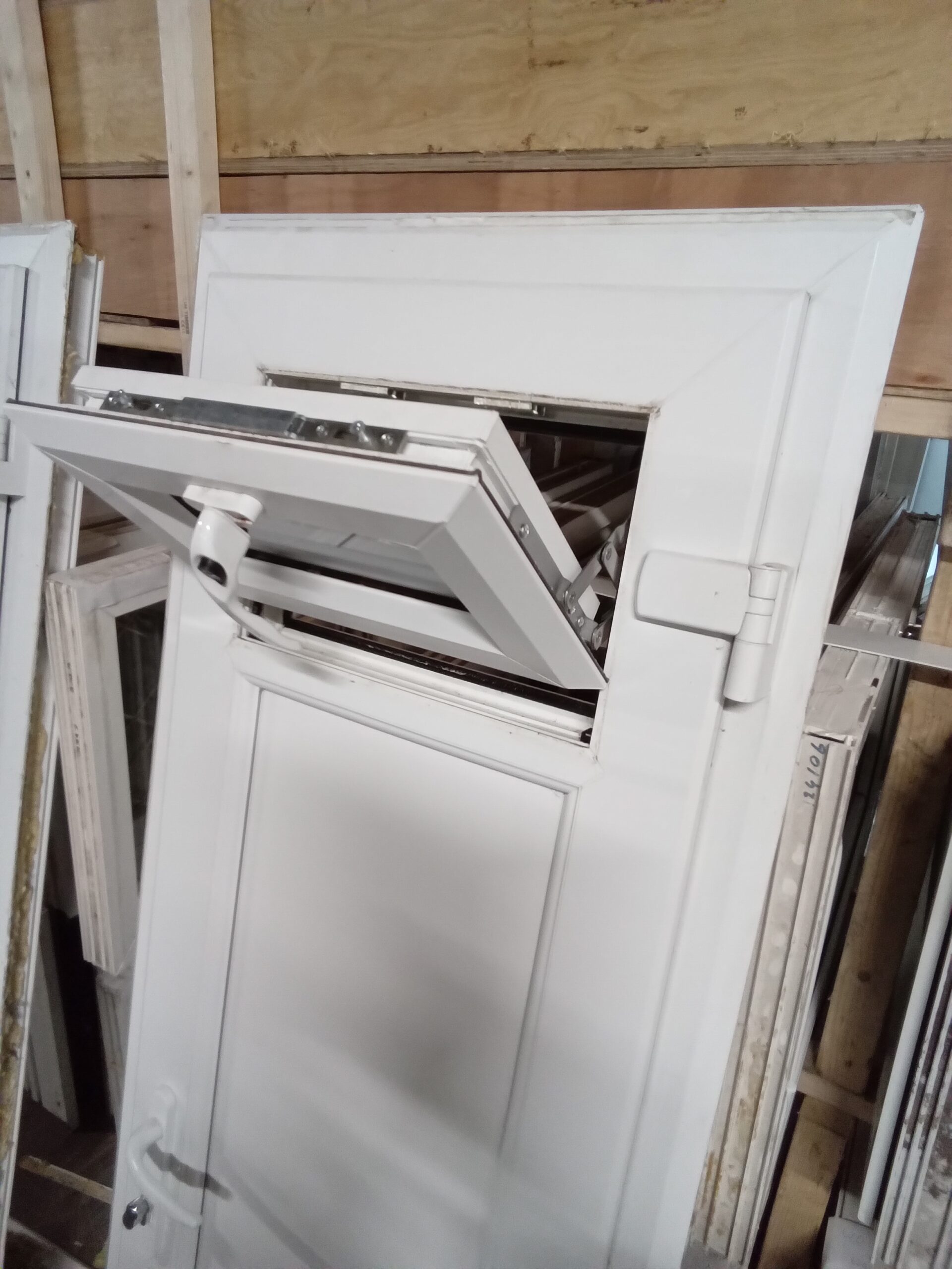 Used White Upvc Kennel door 650mm x 1895mm DK1 | Used UPVC Windows & Doors