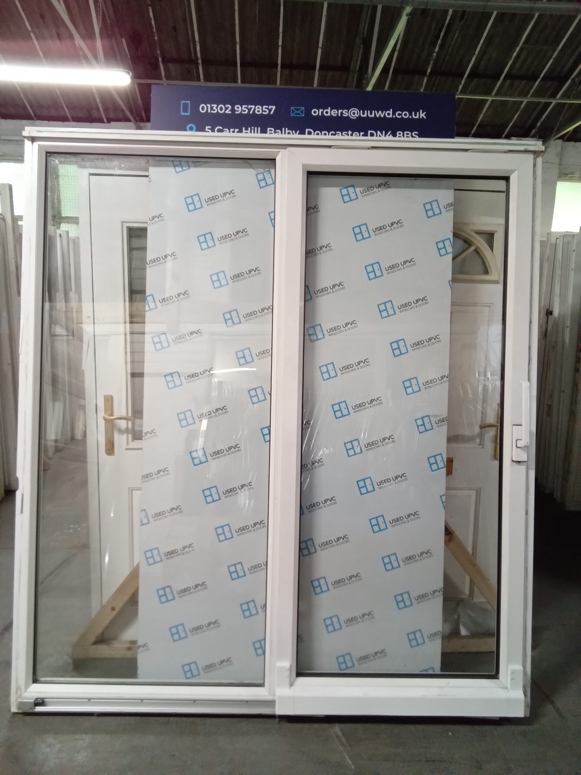 Used White Upvc Tilt And Turn Sliding Patio Doors 1995mm x 2235mm EA7 ...