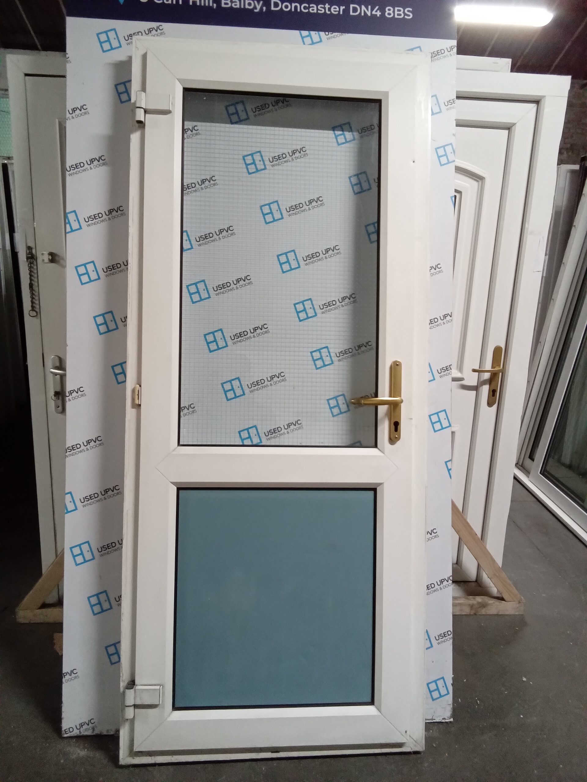 Used White Upvc Back Door 890mm x 2120mm 0635 | Used UPVC Windows & Doors