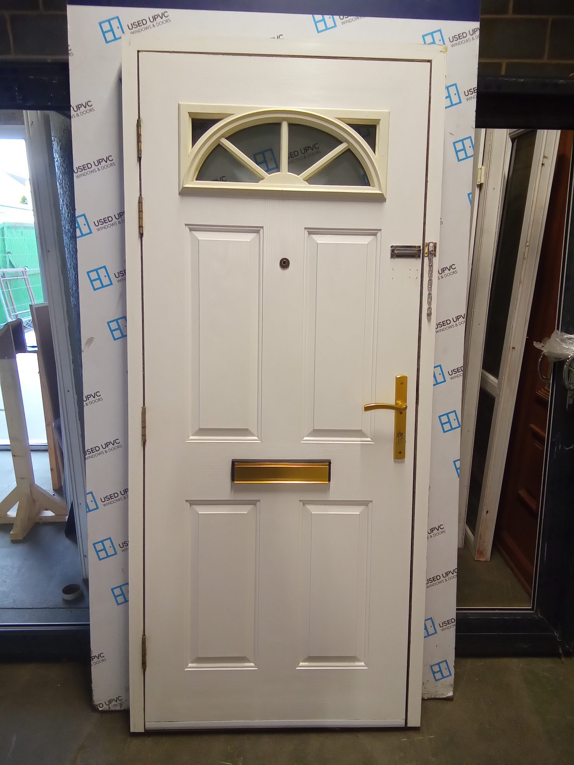 Used White Composite Front Door 920mm x 2085mm 0034 | Used UPVC Windows ...
