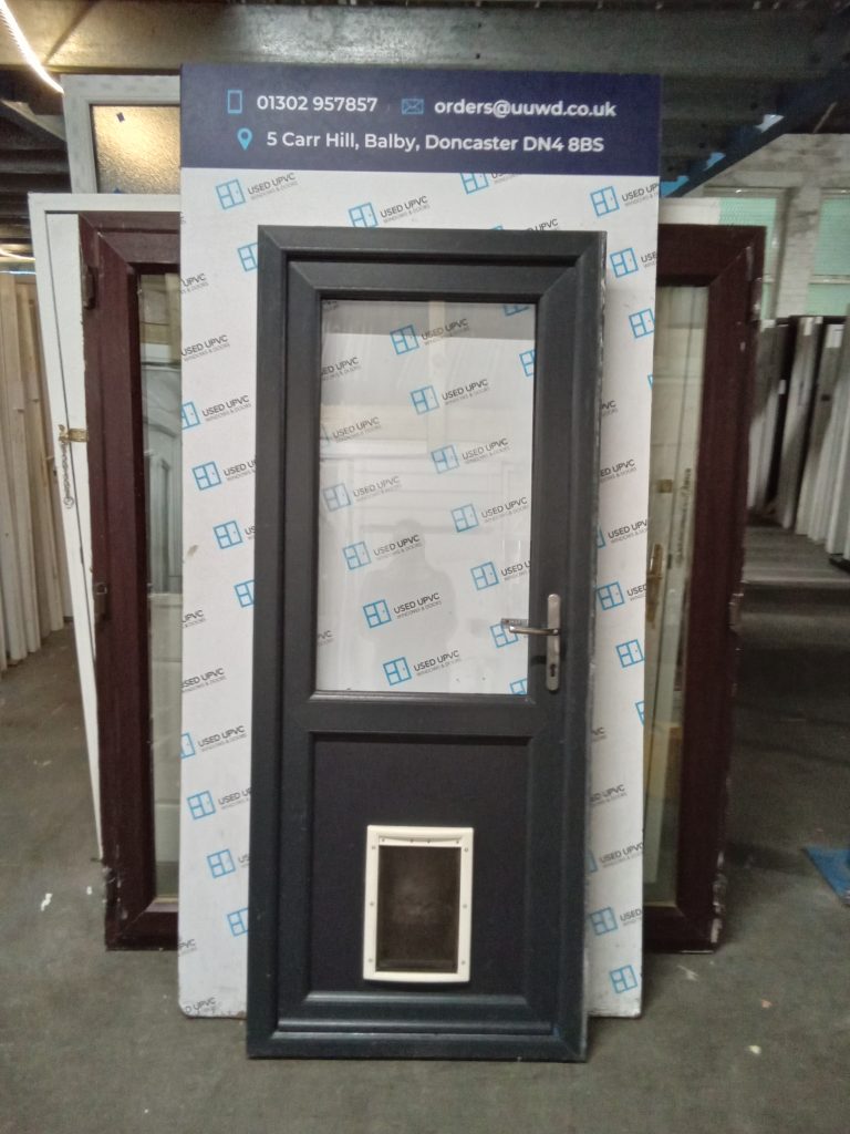 Used Anthracite Grey Upvc Back Door 840mm x 2025mm 0684 | Used UPVC ...