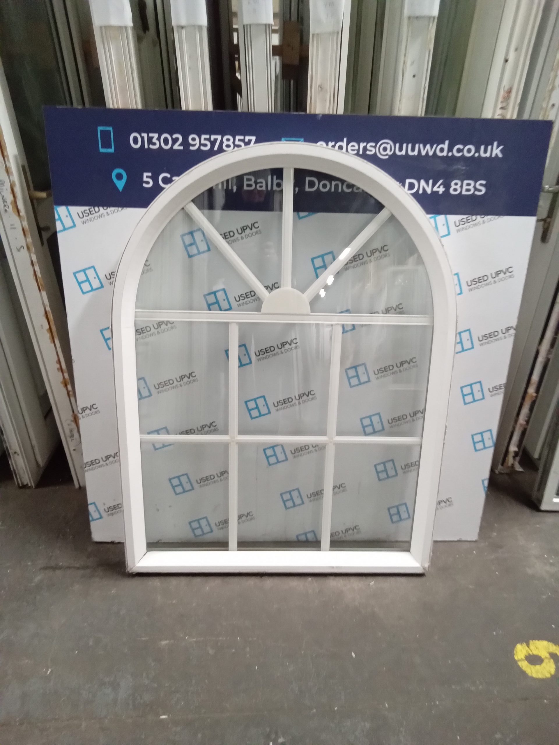 Used white arched Upvc Window 895mm x 1170mm LW0138 | Used UPVC Windows ...