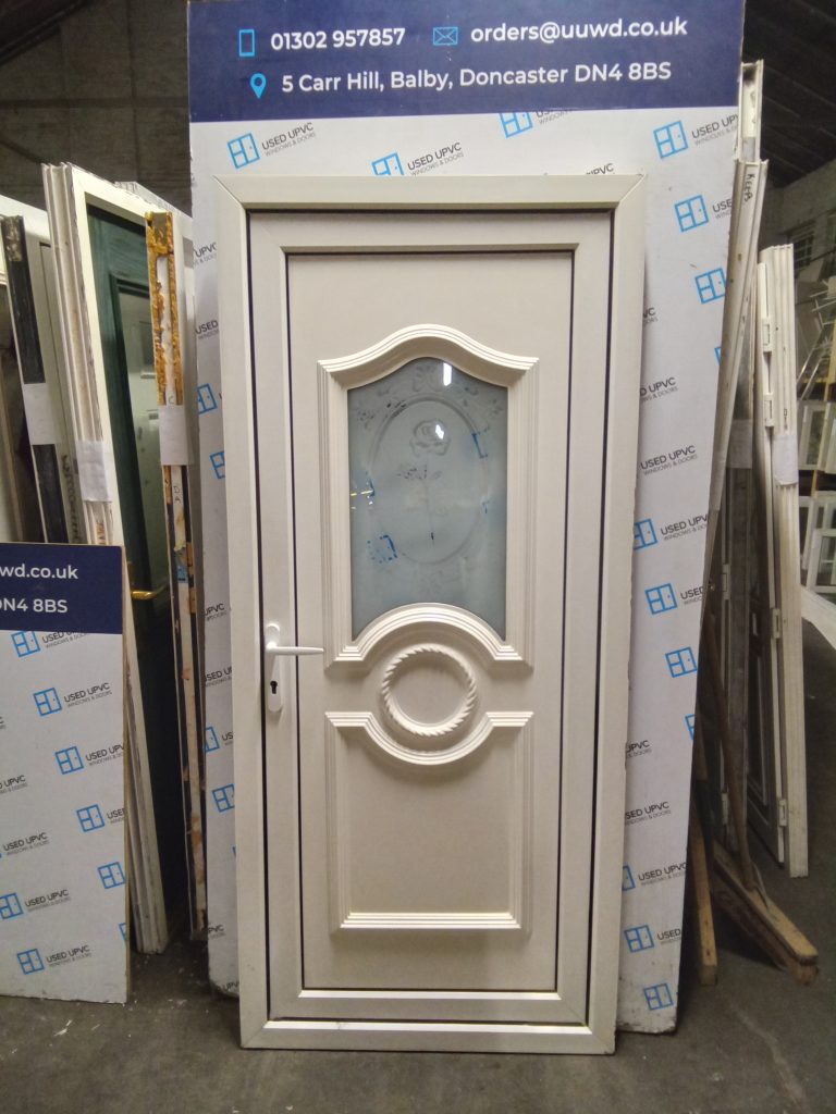 Used White Upvc Back Door 920mm x 2030mm 0301 | Used UPVC Windows & Doors