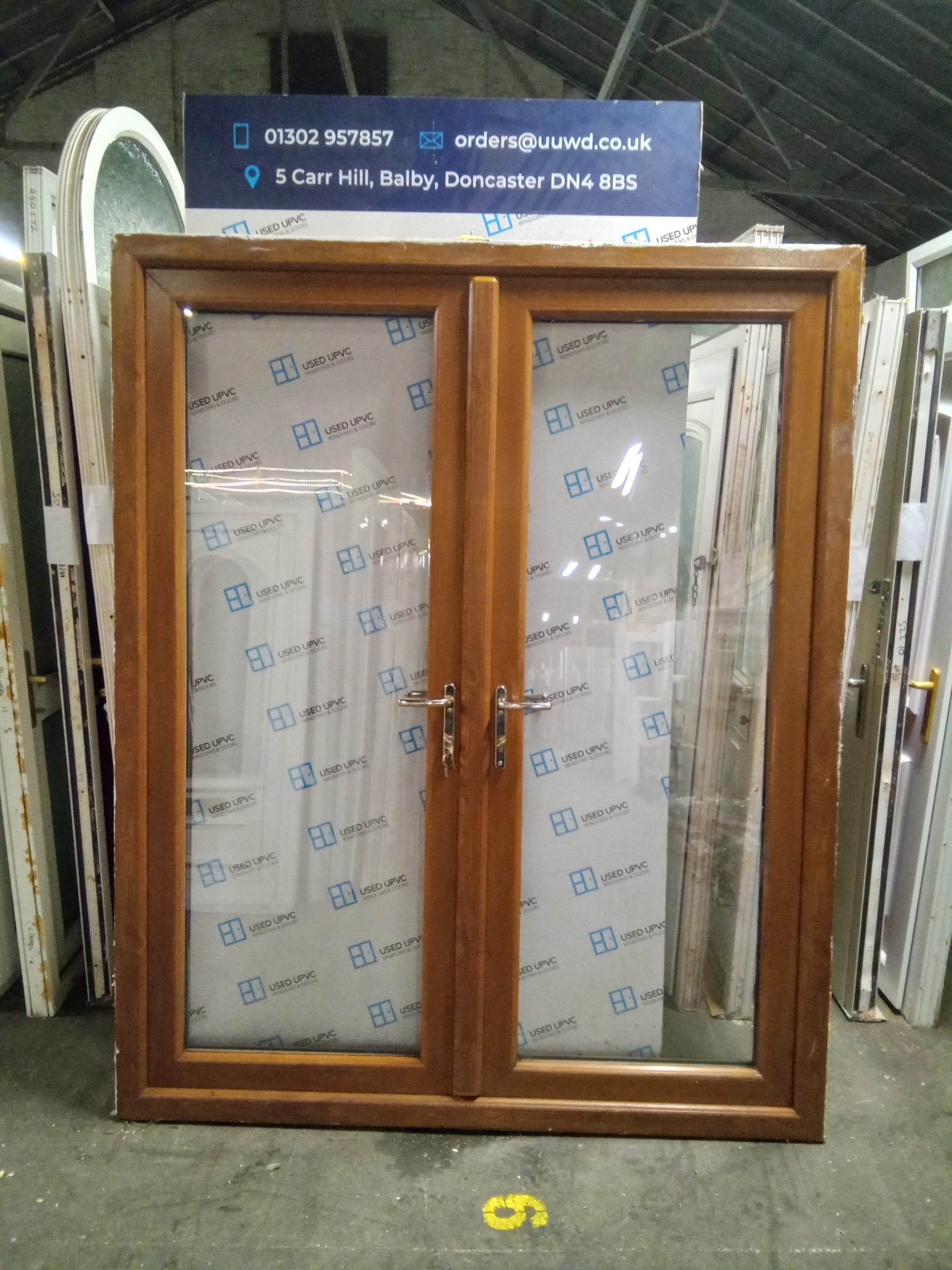 Used oak french doors 1710mm x 2120mm EA1 | Used UPVC Windows & Doors