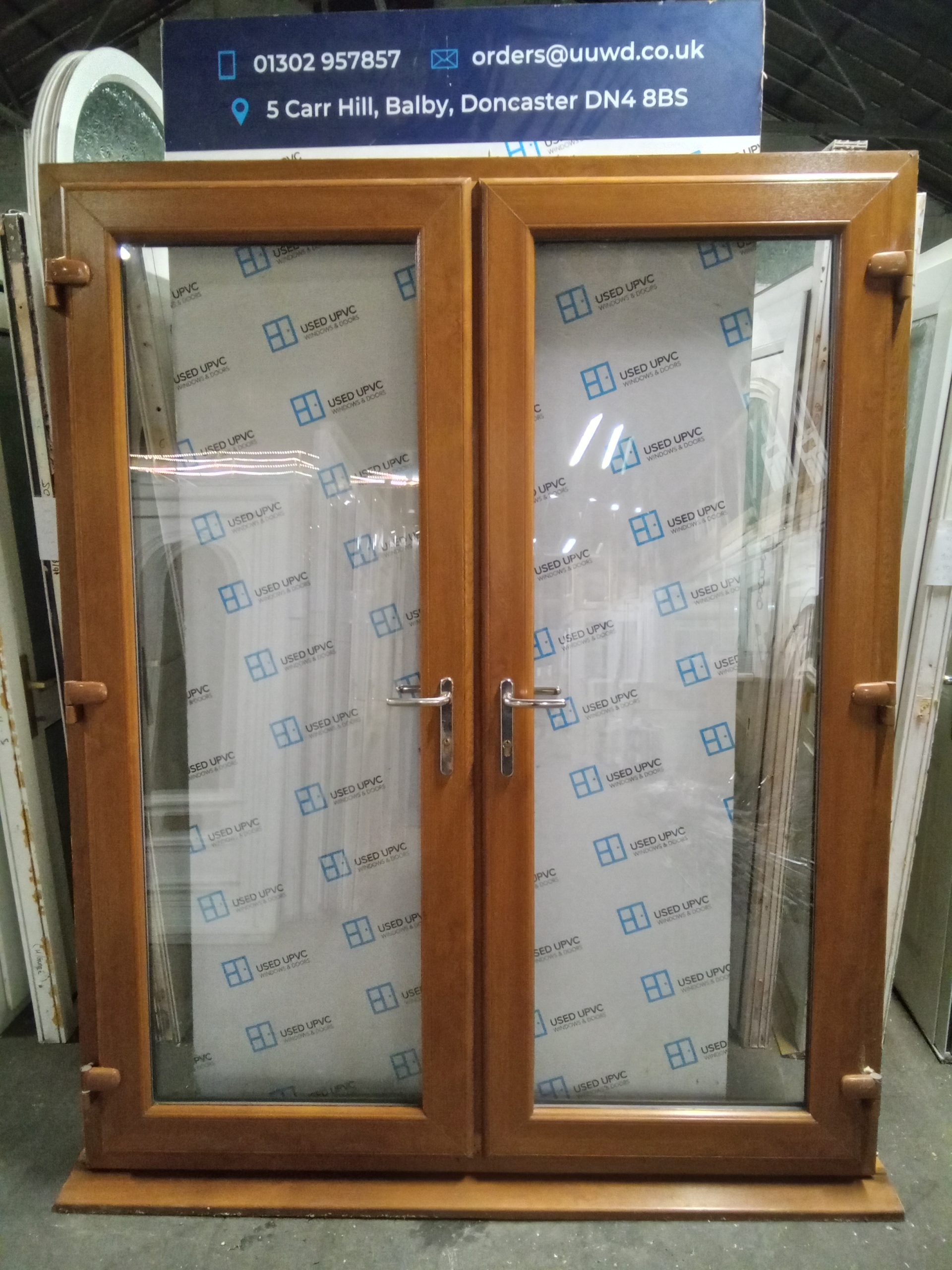 Used oak french doors 1710mm x 2120mm EA1 | Used UPVC Windows & Doors