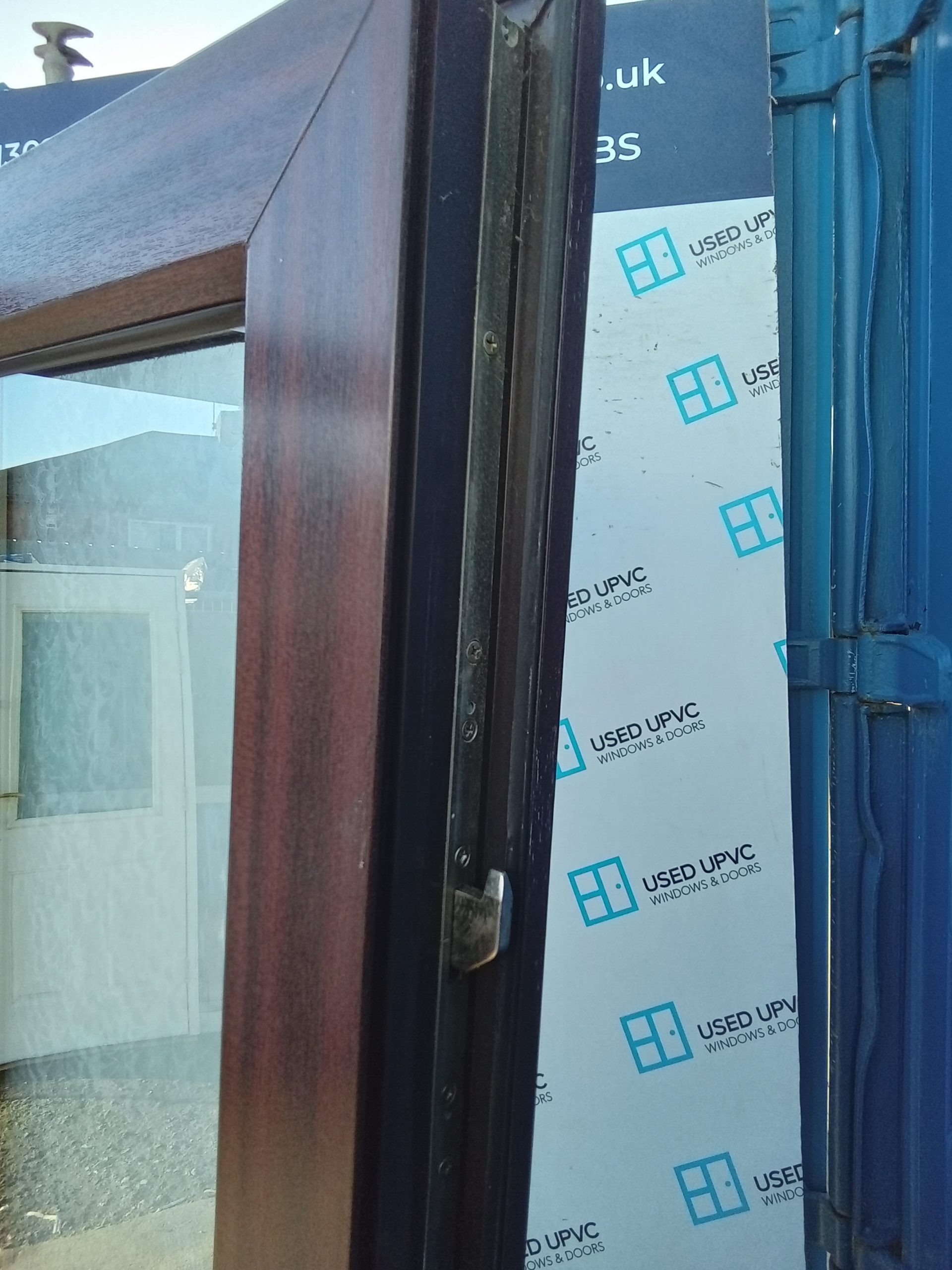 Used Rosewood Upvc Back Door 925mm x 2070mm C9D8 | Used UPVC Windows ...