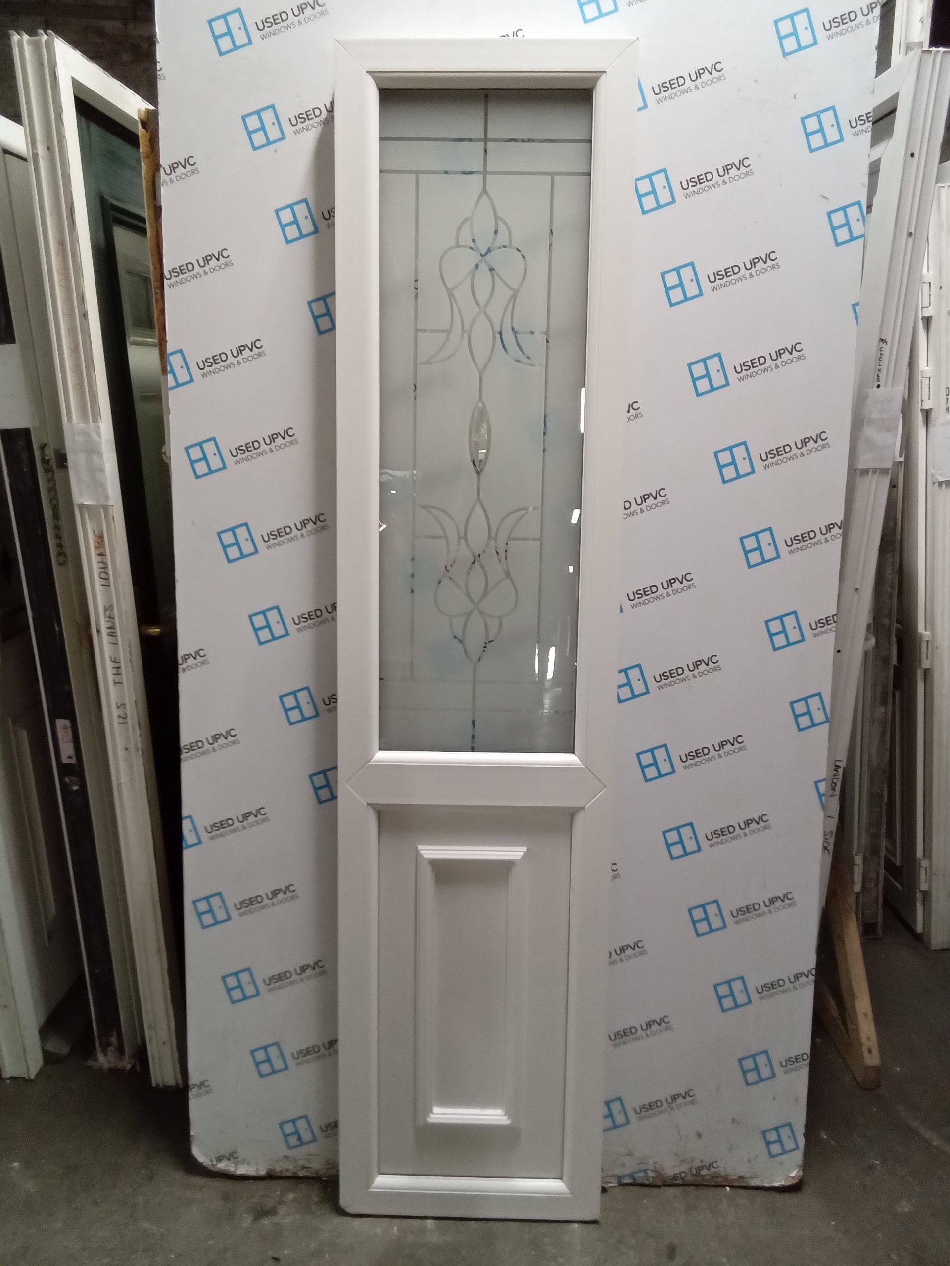 Used oak on white side panel 490mm x 2100mm SP028 | Used UPVC Windows ...