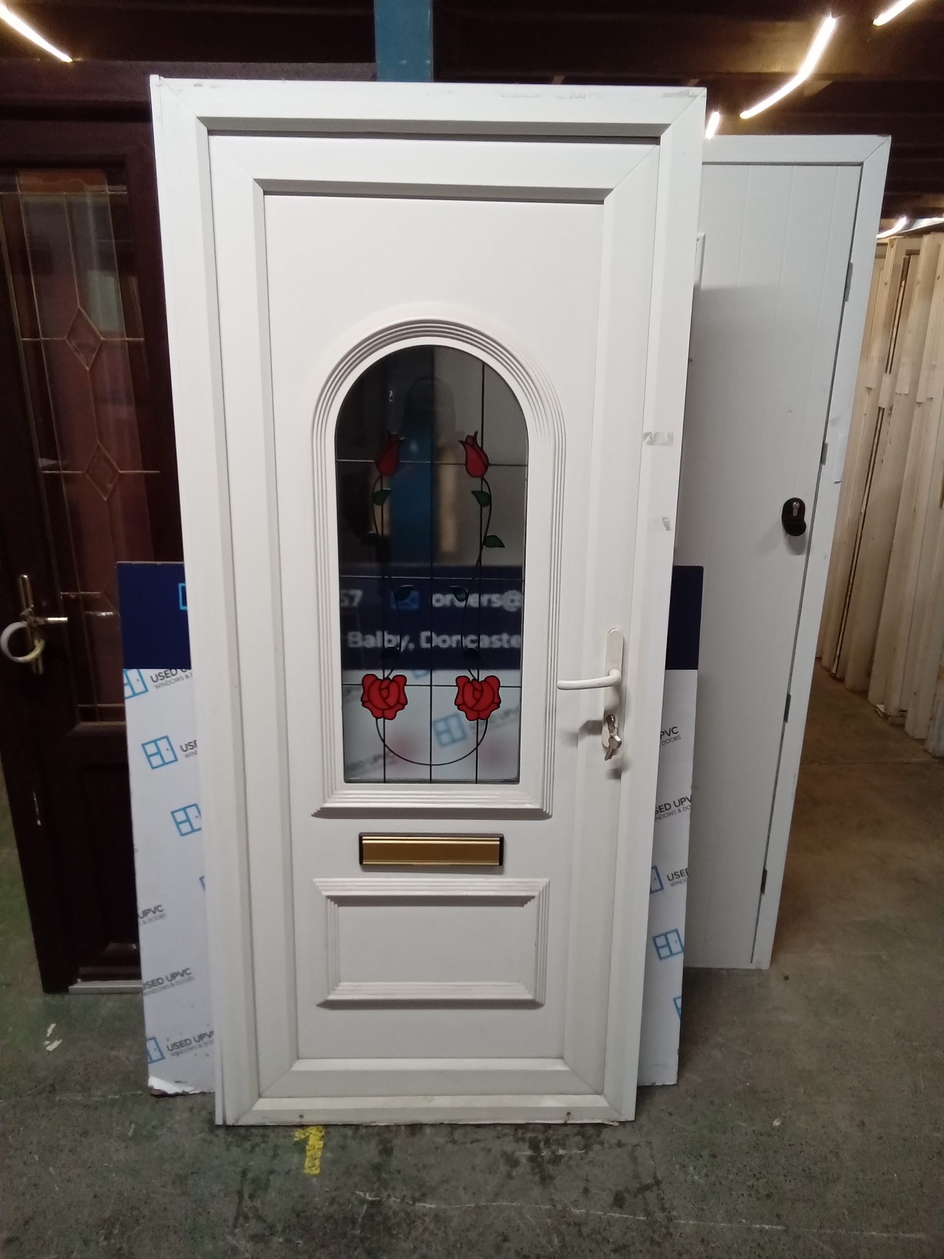 Used White Upvc Front Door 920mm x 2060mm C10D24 | Used UPVC Windows ...