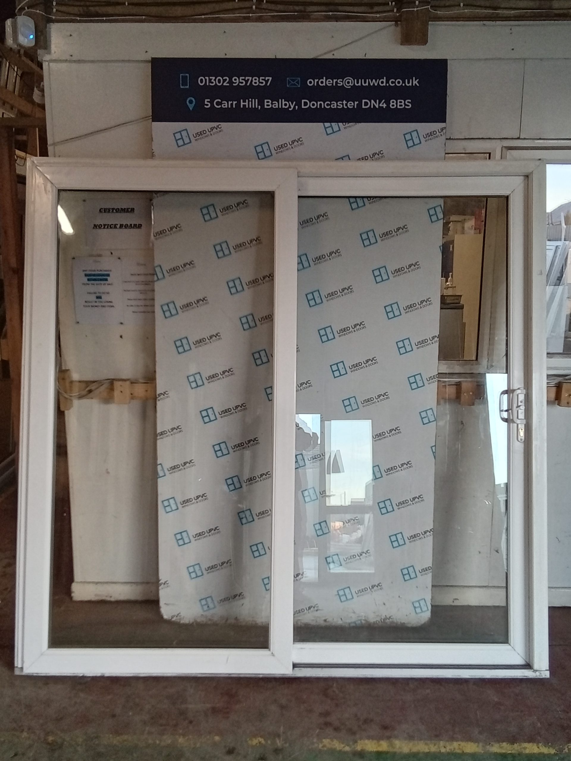 Used White Upvc Sliding Patio 2100mm x 2060mm EA8 | Used UPVC Windows ...