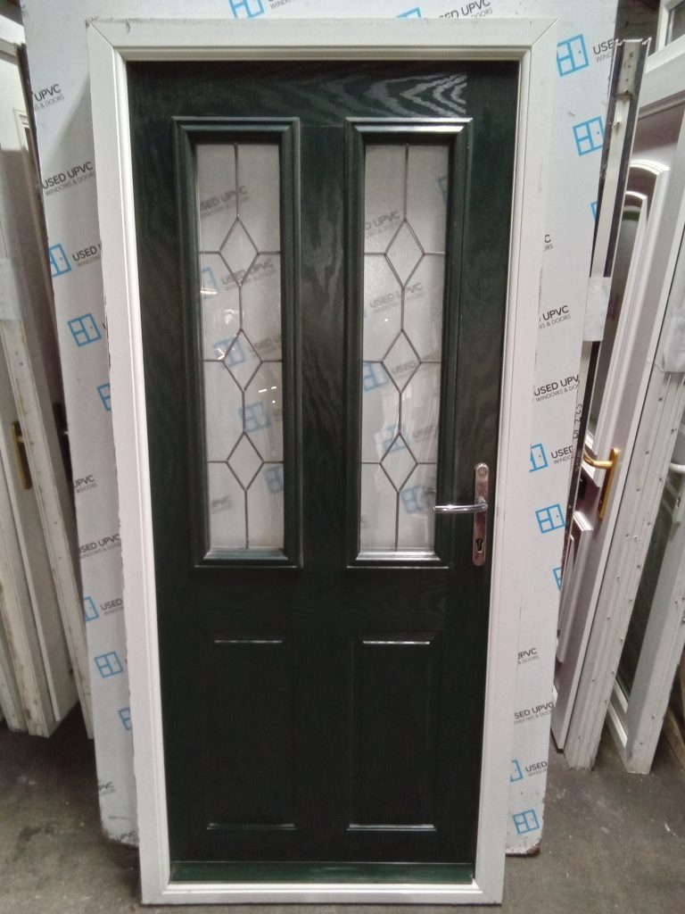 Used Green Composite Back Door 920mm x 2030mm 0520 | Used UPVC Windows ...
