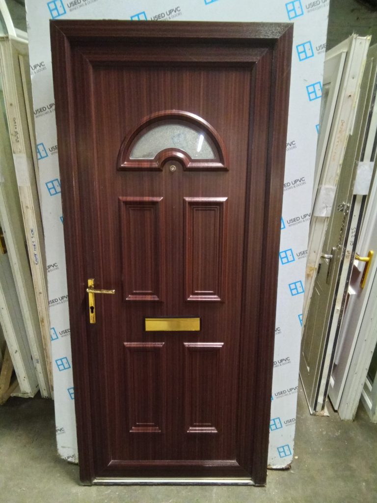 Used Woodgrain Upvc Front Door 910mm x 2045mm 0570 | Used UPVC Windows ...