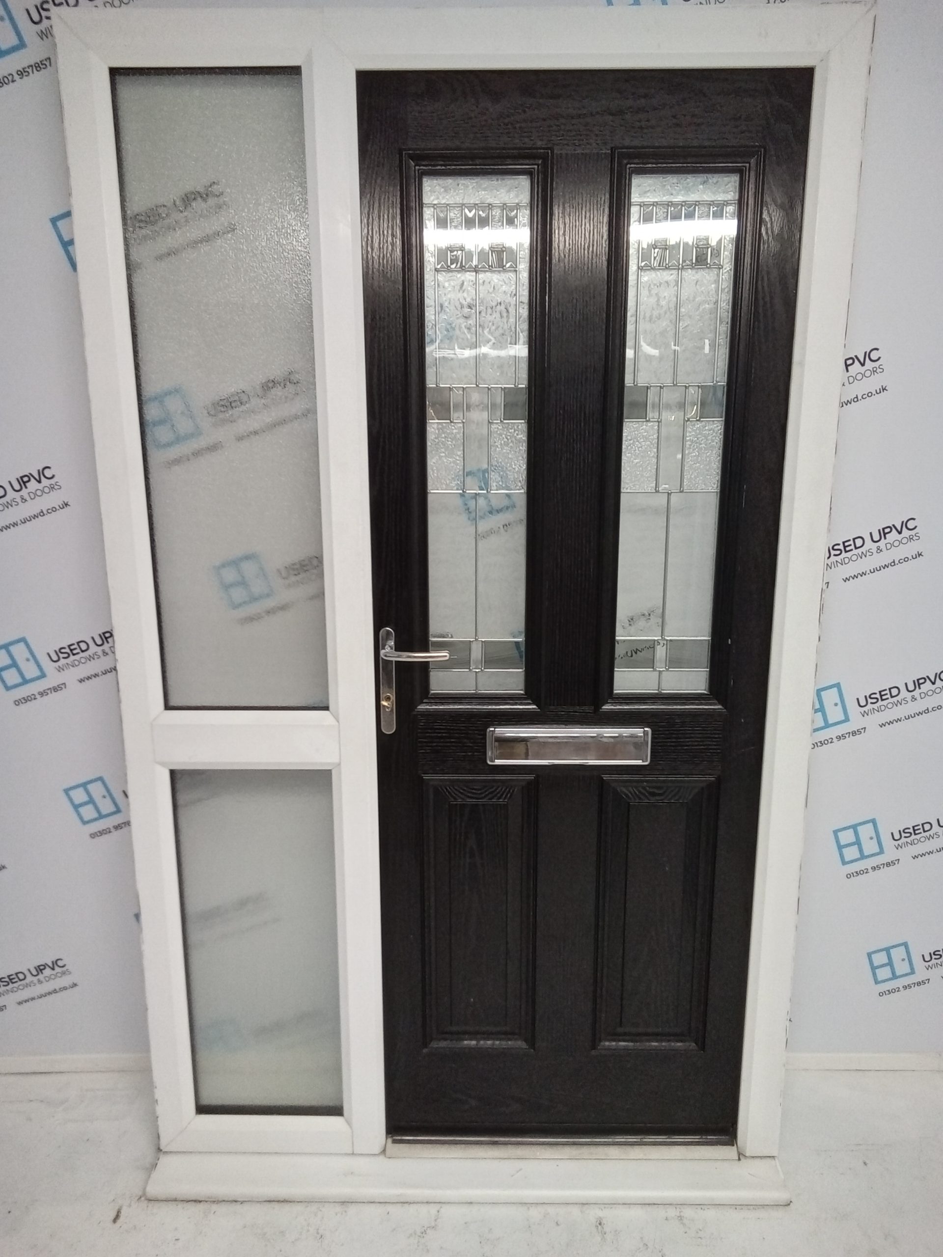 Used Black Composite Front Door And Side Panel 1270mm x 2125mm DS008 ...