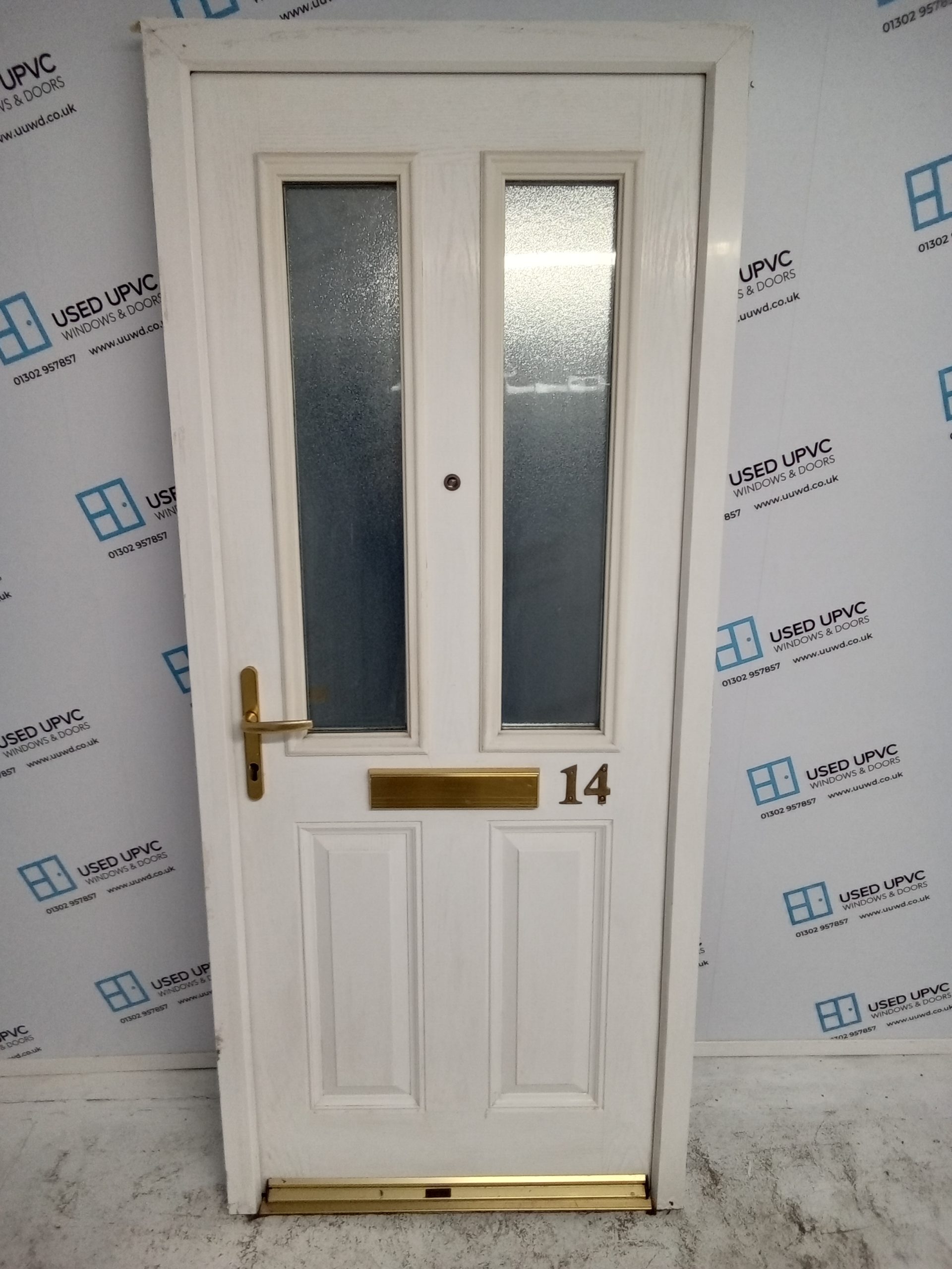 Used White Composite Front Door 885mm x 2065mm 0121A | Used UPVC ...