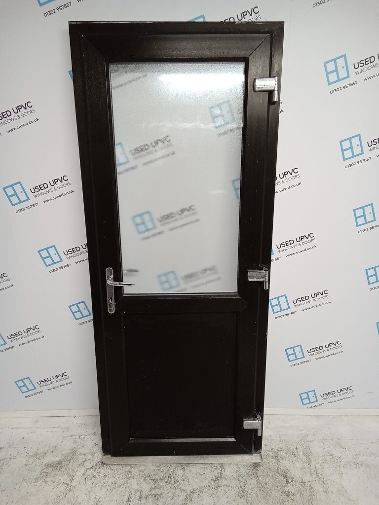 Used Black Upvc Back Door 820mm x 2000mm (outwards opening) 0323 | Used ...