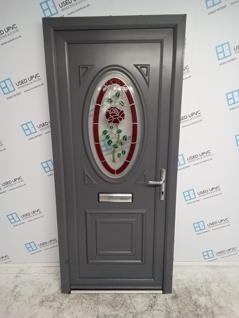 Used Anthracite Grey Upvc Front Door 900mm x 2050mm 0535 | Used UPVC ...