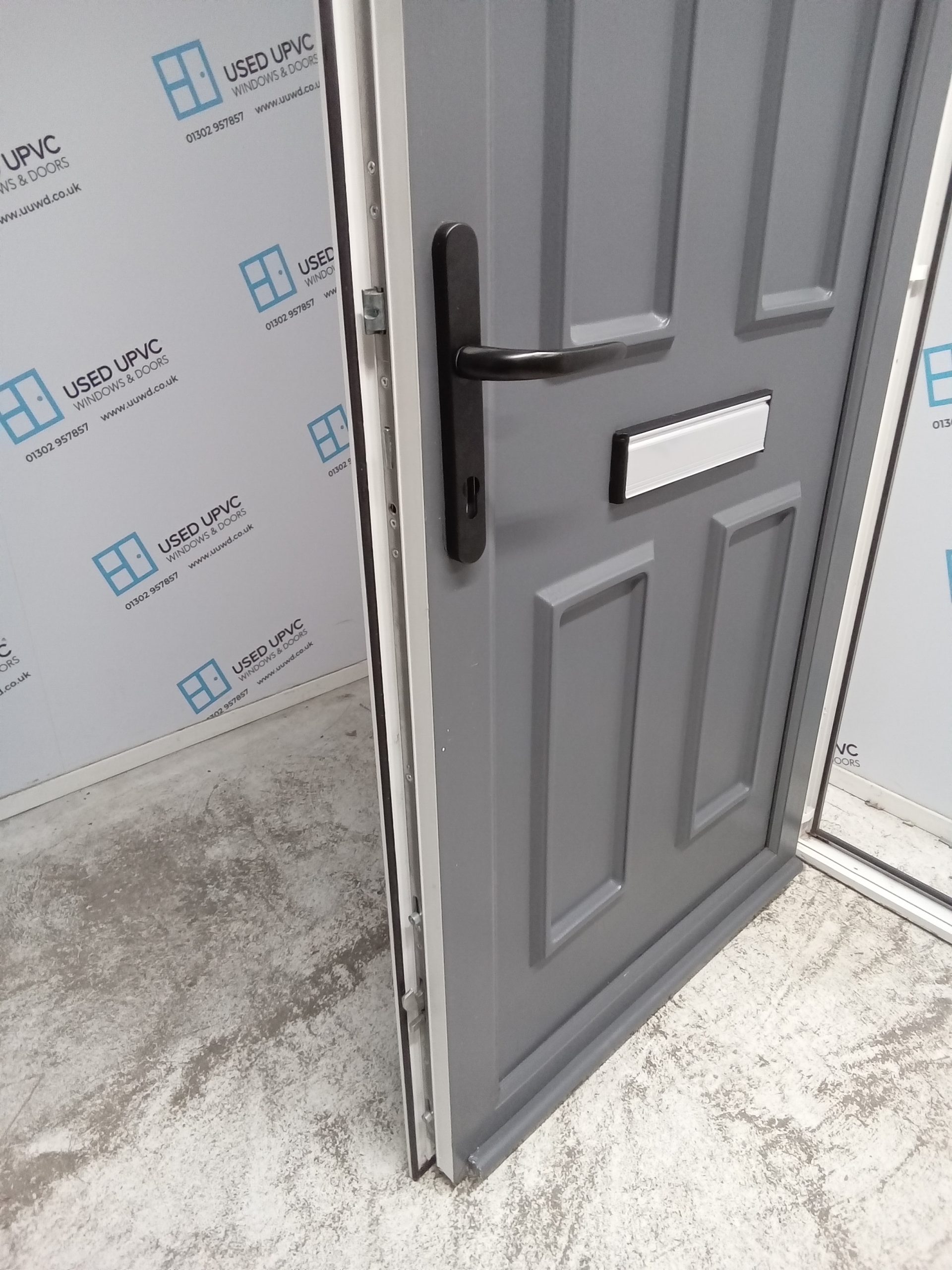 Used Anthracite Grey Upvc Front Door 900mm x 2080mm 0877 | Used UPVC ...