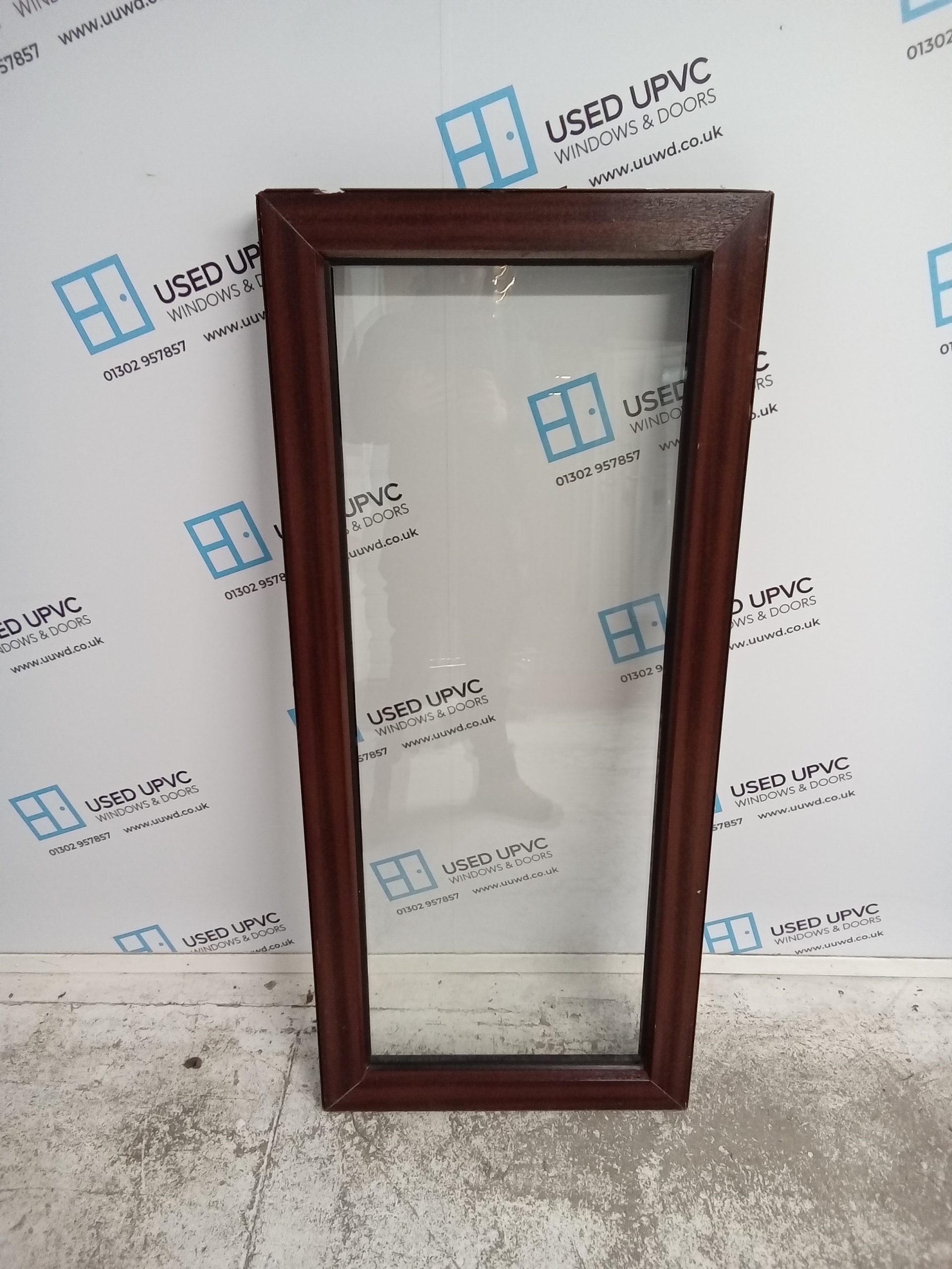 Used Woodgrain Upvc Window 570mm x 1290mm W0043 | Used UPVC Windows & Doors