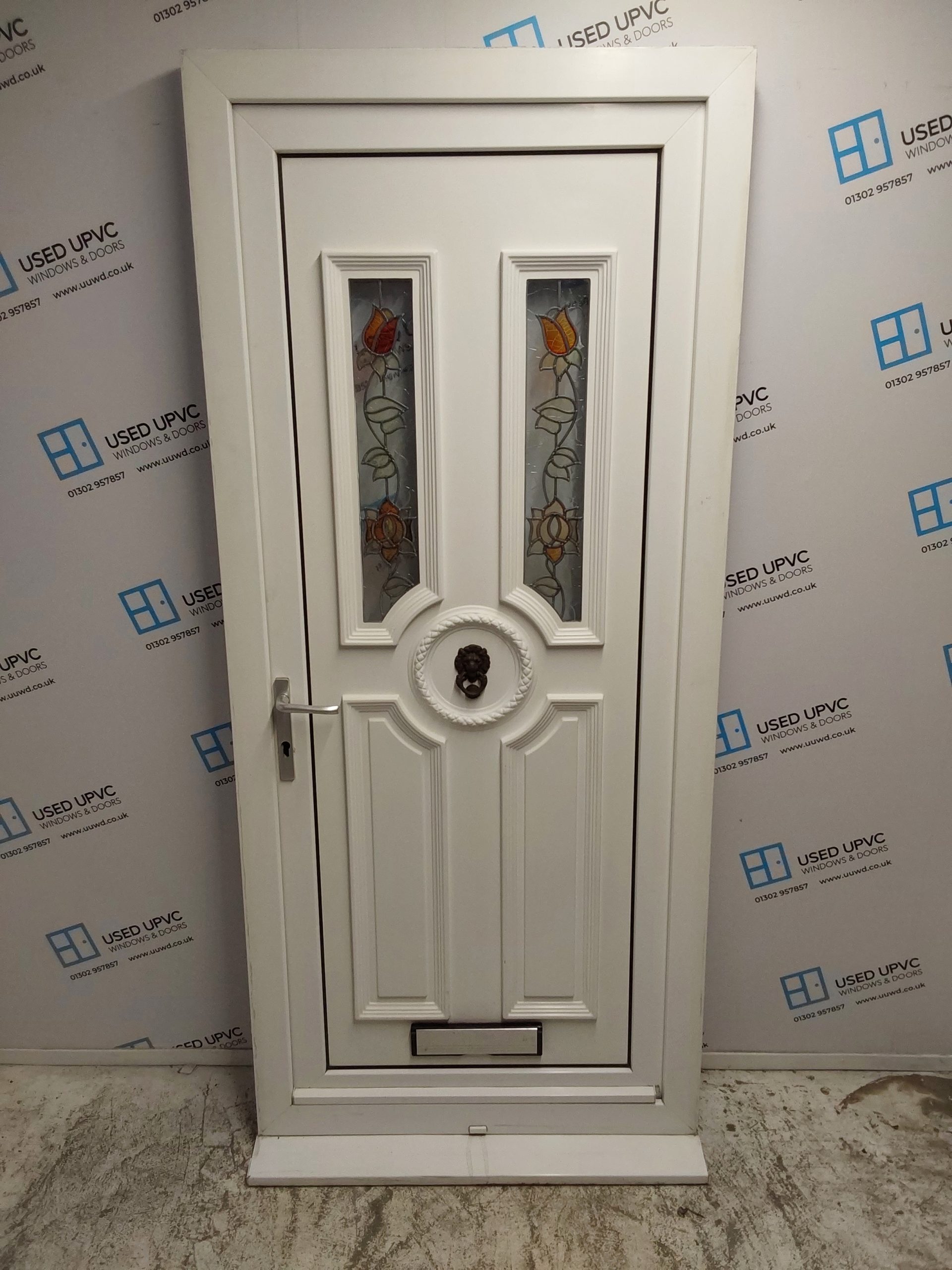 Used White Upvc Front Door 920mm x 2080mm 0119 | Used UPVC Windows & Doors