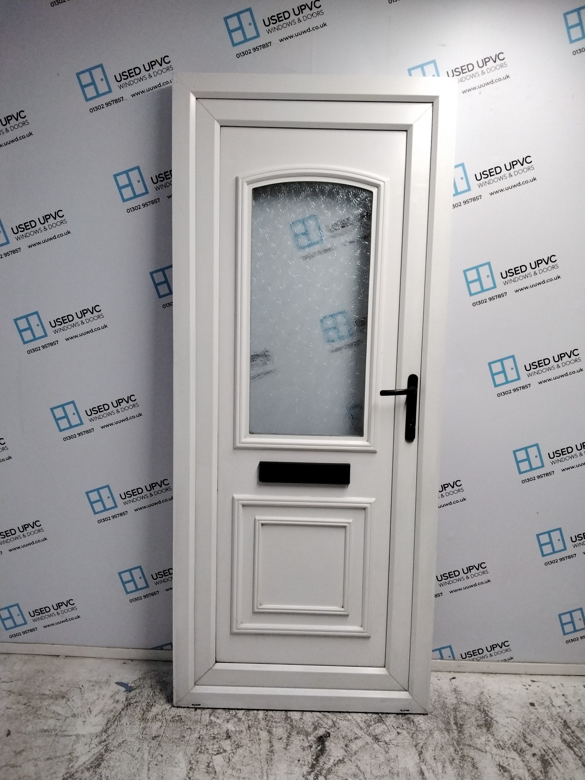 Used White Upvc Front Door 870mm x 2060mm 0231 | Used UPVC Windows & Doors