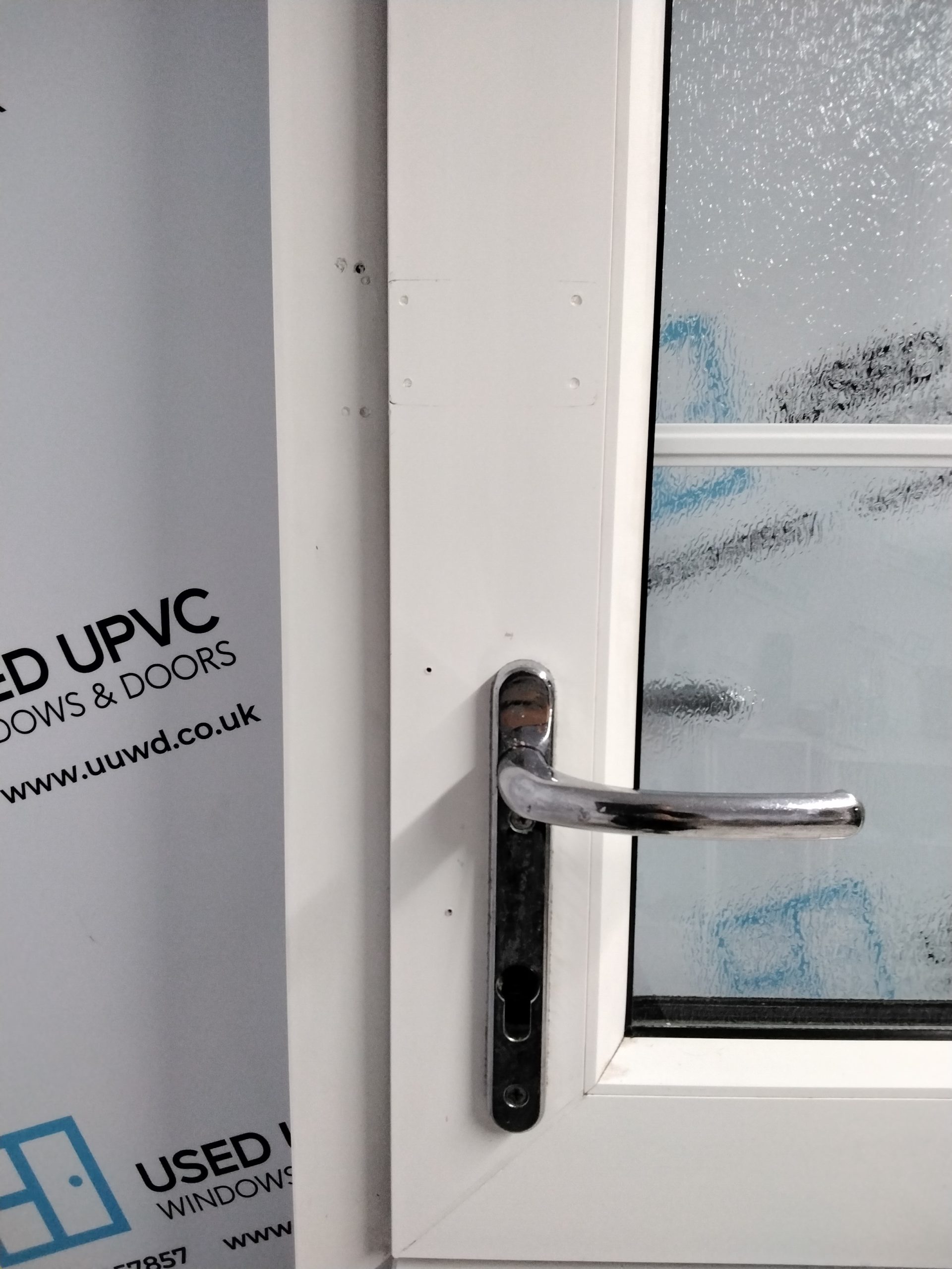 Used White Upvc Barn Door 885mm x 2115mm 0344 | Used UPVC Windows & Doors