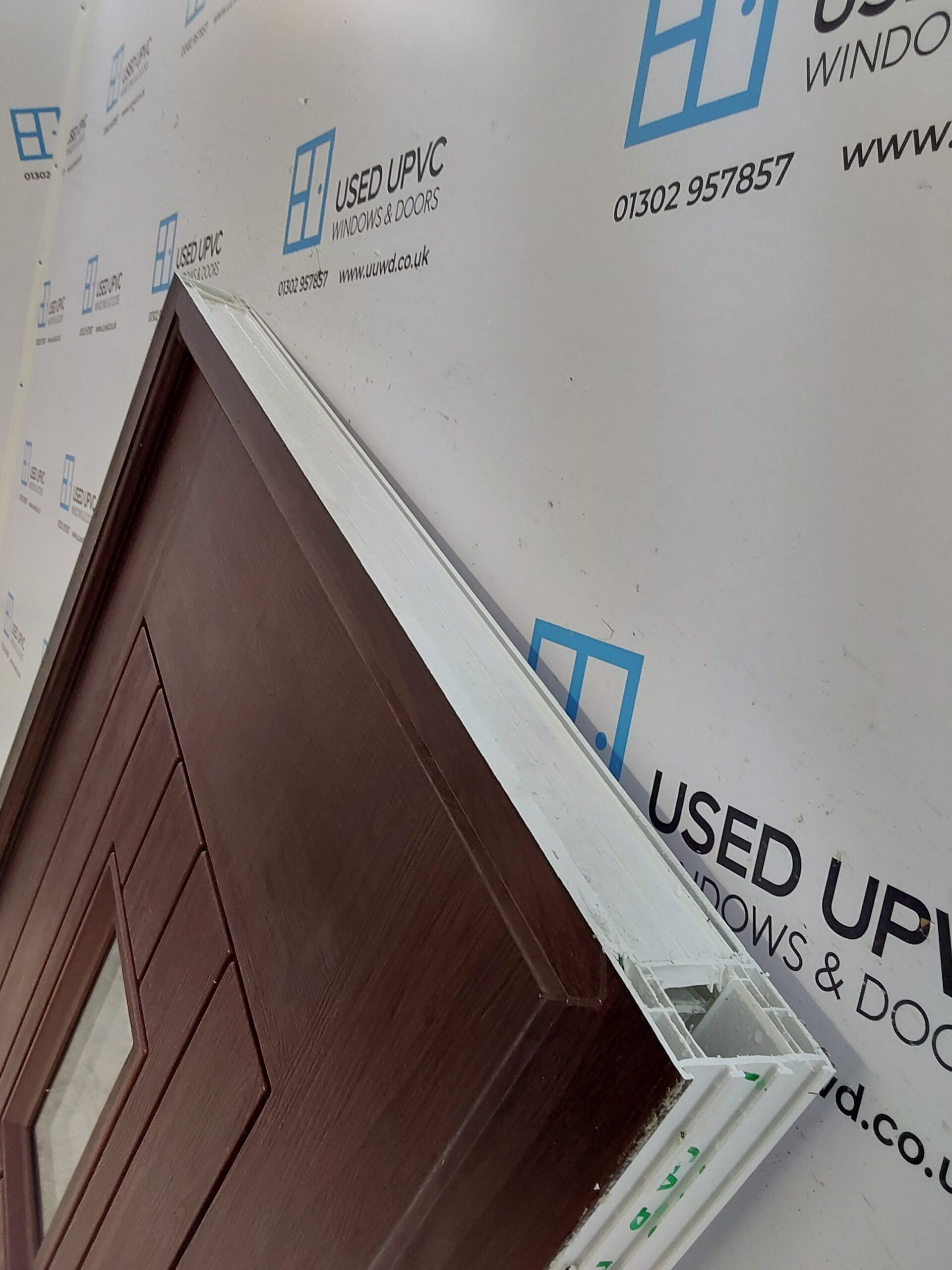 Used Rosewood Composite Back Barn Door 900mm x 2010mm 0044 | Used UPVC ...