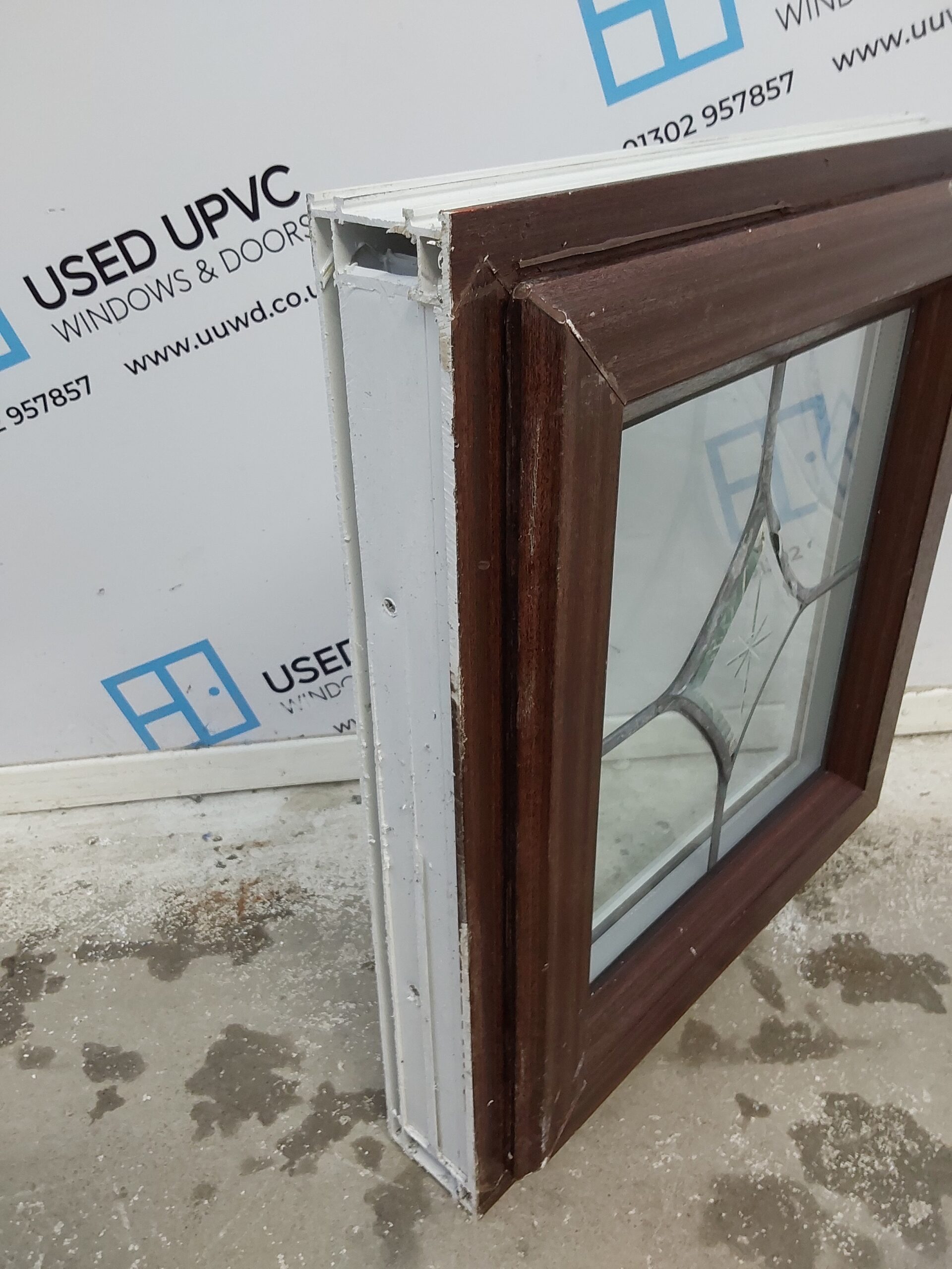 Used Woodgrain Upvc Window 510mm x 465mm C2111 | Used UPVC Windows & Doors