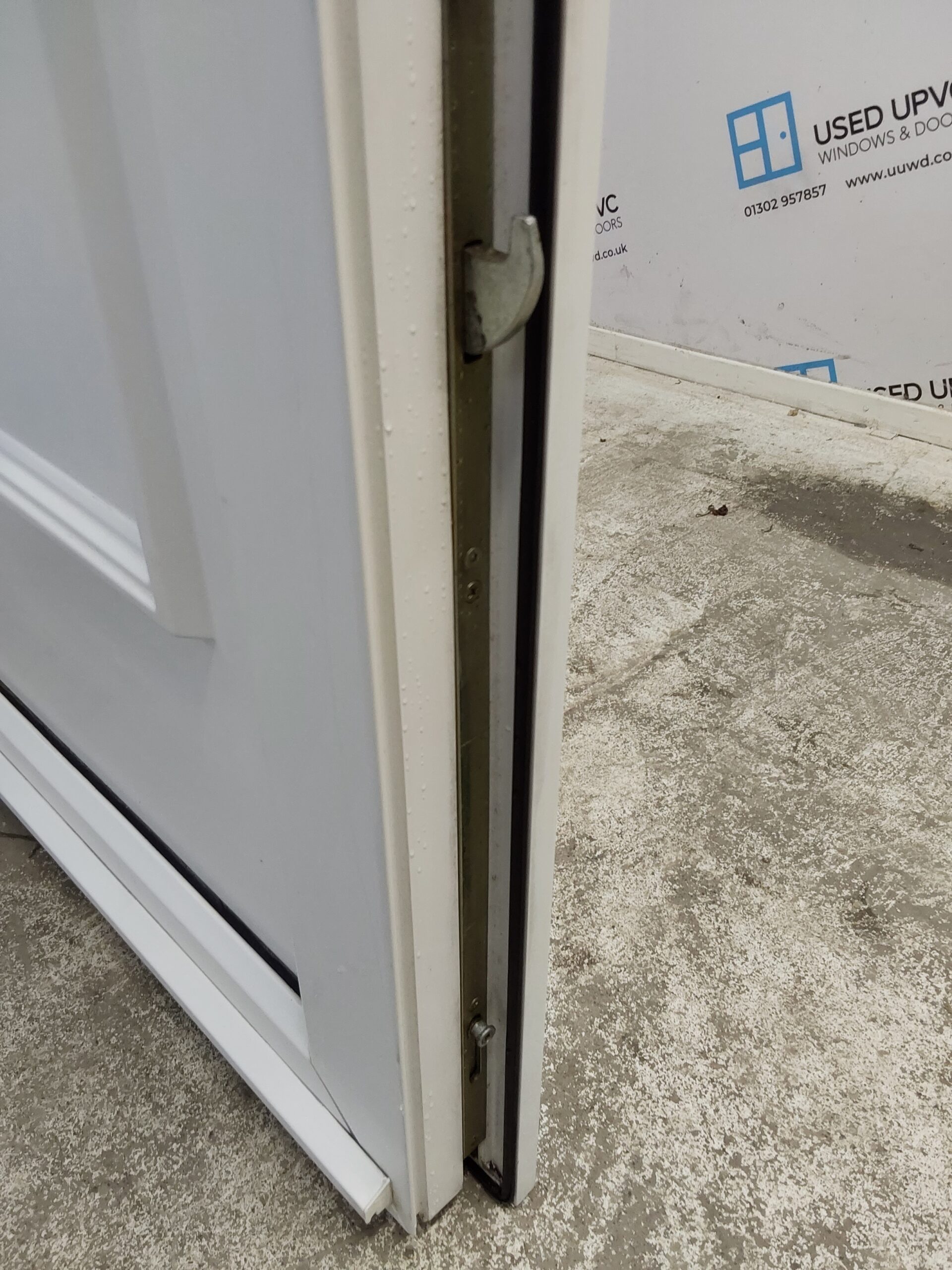 Used White Upvc Front Door And Side Panel 1500mm x 2040mm DS048 | Used UPVC Windows & Doors