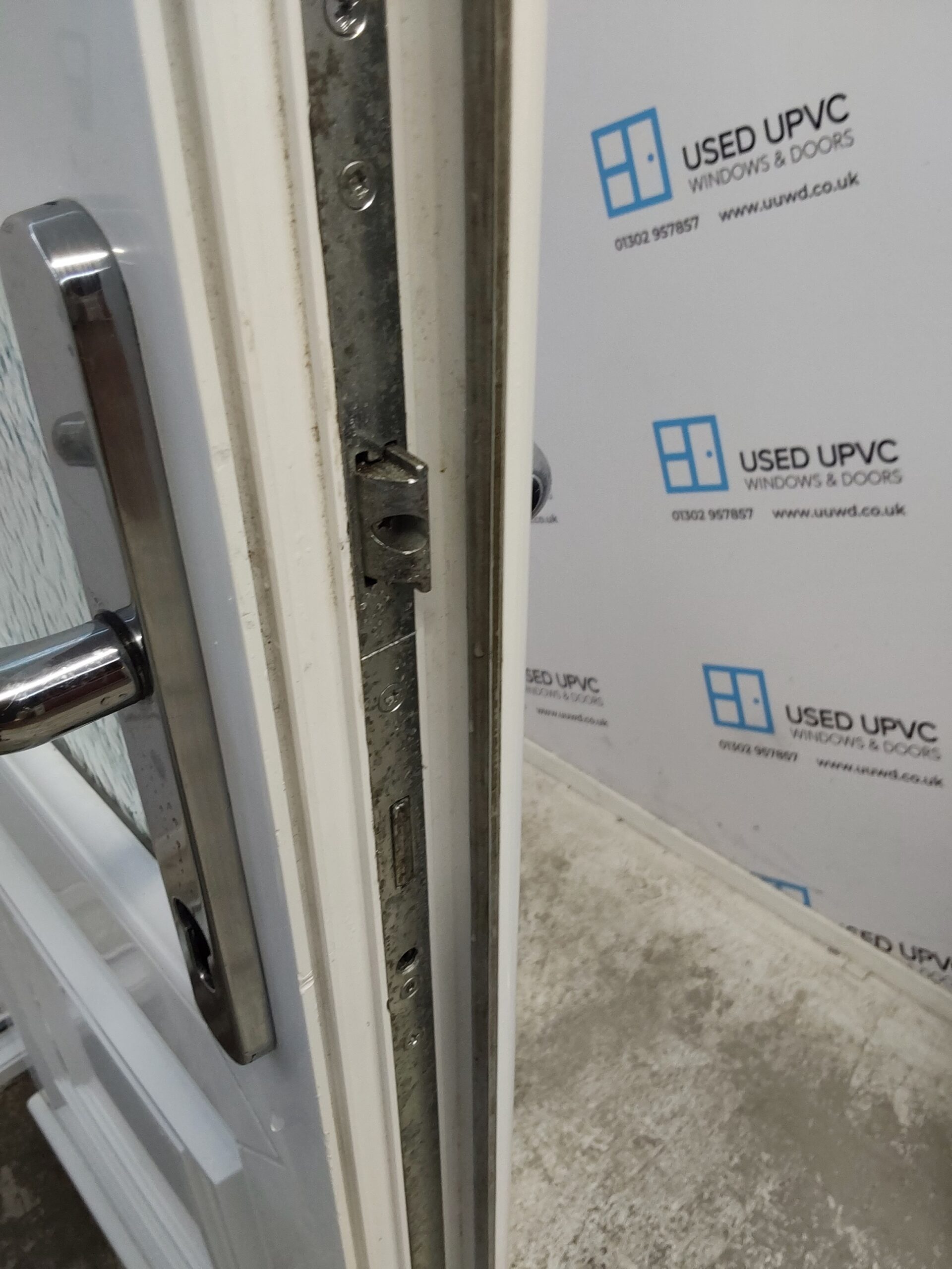 Used White Upvc Back Door 850mm x 2020mm (reduce to 820mm) 0388 | Used ...