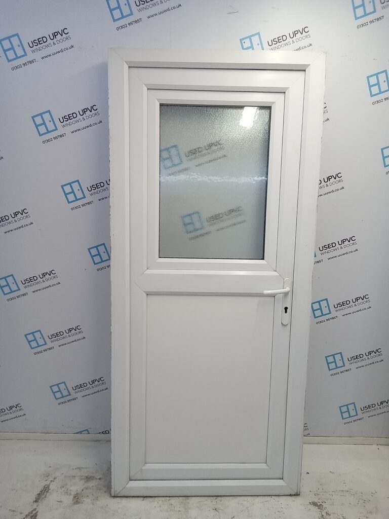 Used White Upvc Stable Back Door 920mm x 2040mm (Reduce To 890mm) 0082 ...