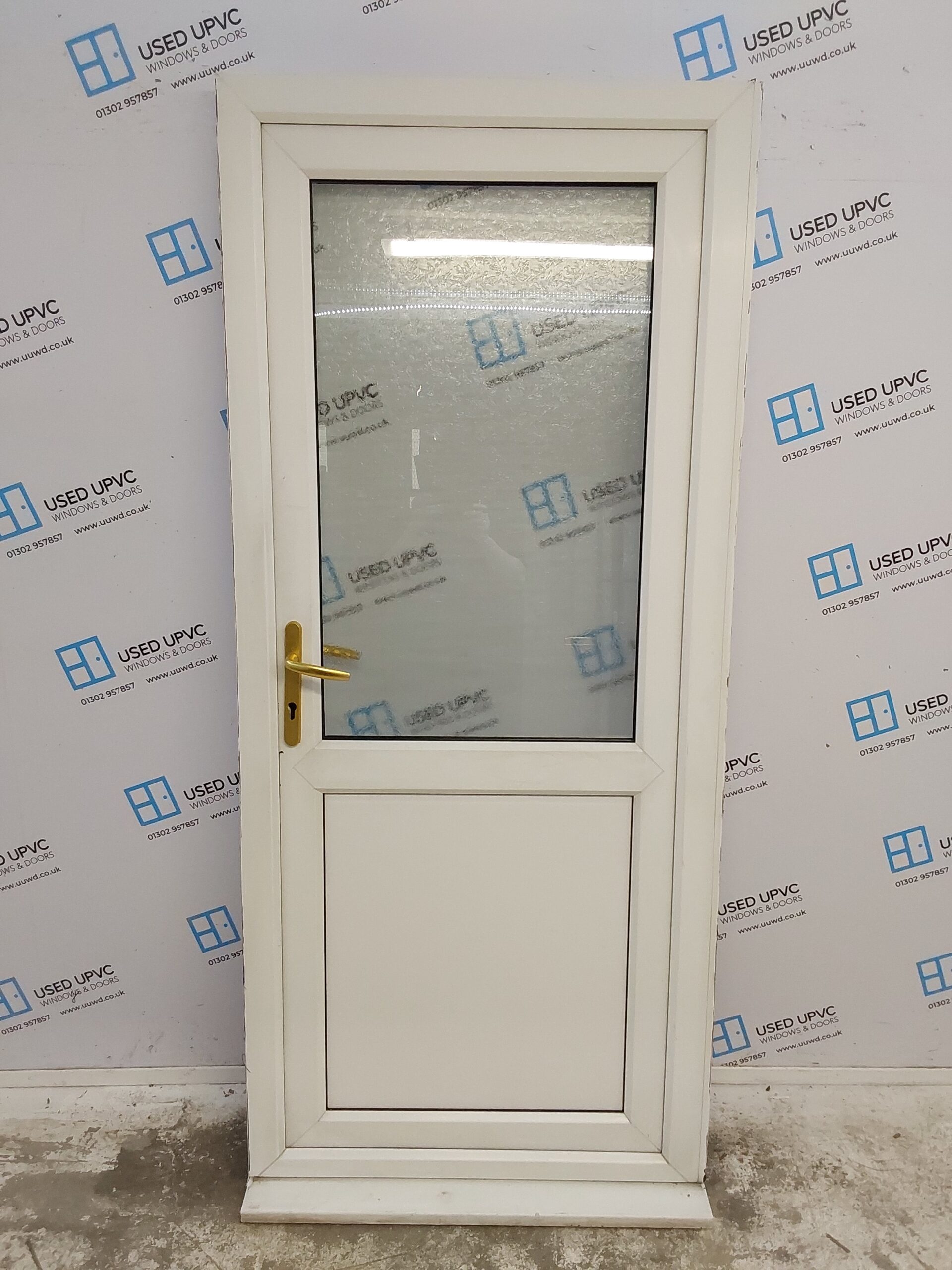 Used White Upvc Back Door 920mm x 2090mm (Reduce To 905mm) 0268 | Used ...