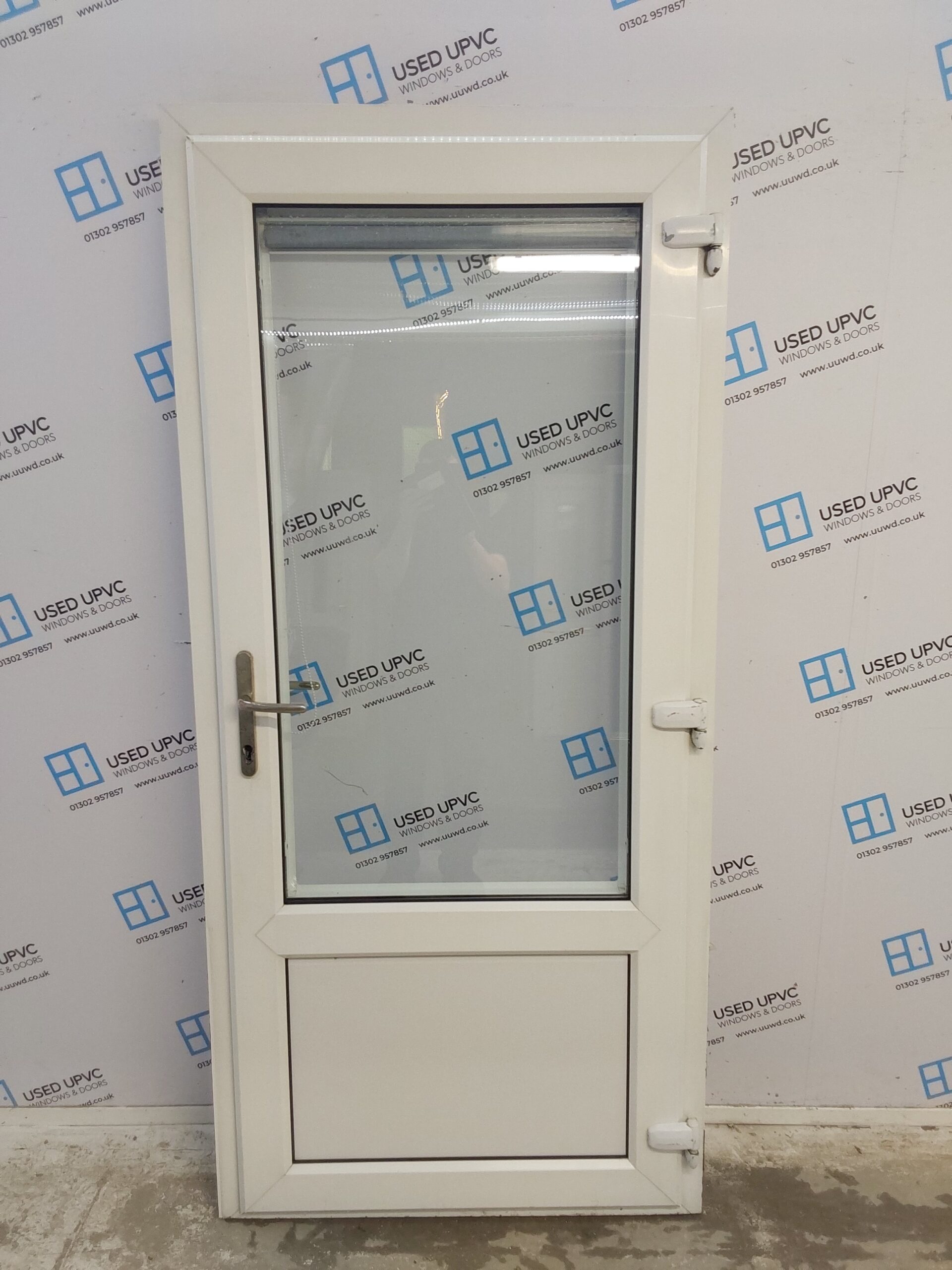 Used White Upvc Back Door 960mm x 2070mm (Outwards Opening) C1D038 ...