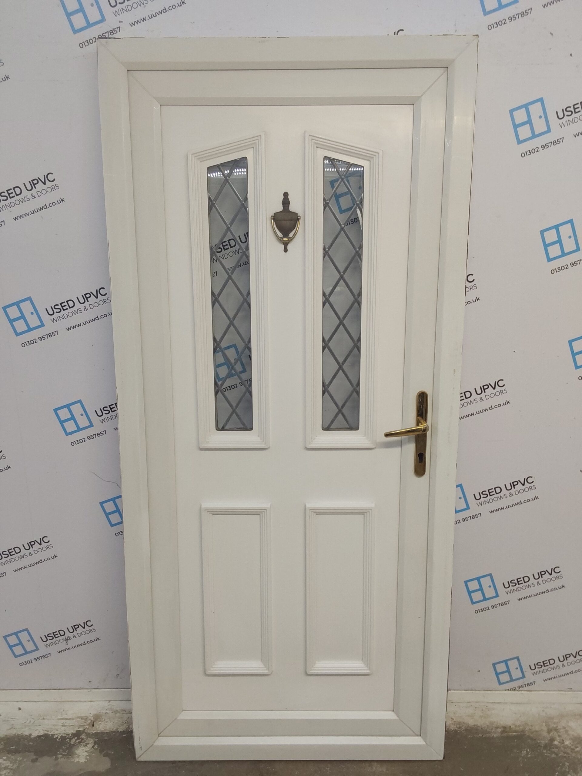 Used White Upvc Back Door 940mm x 2035mm 0201 | Used UPVC Windows & Doors