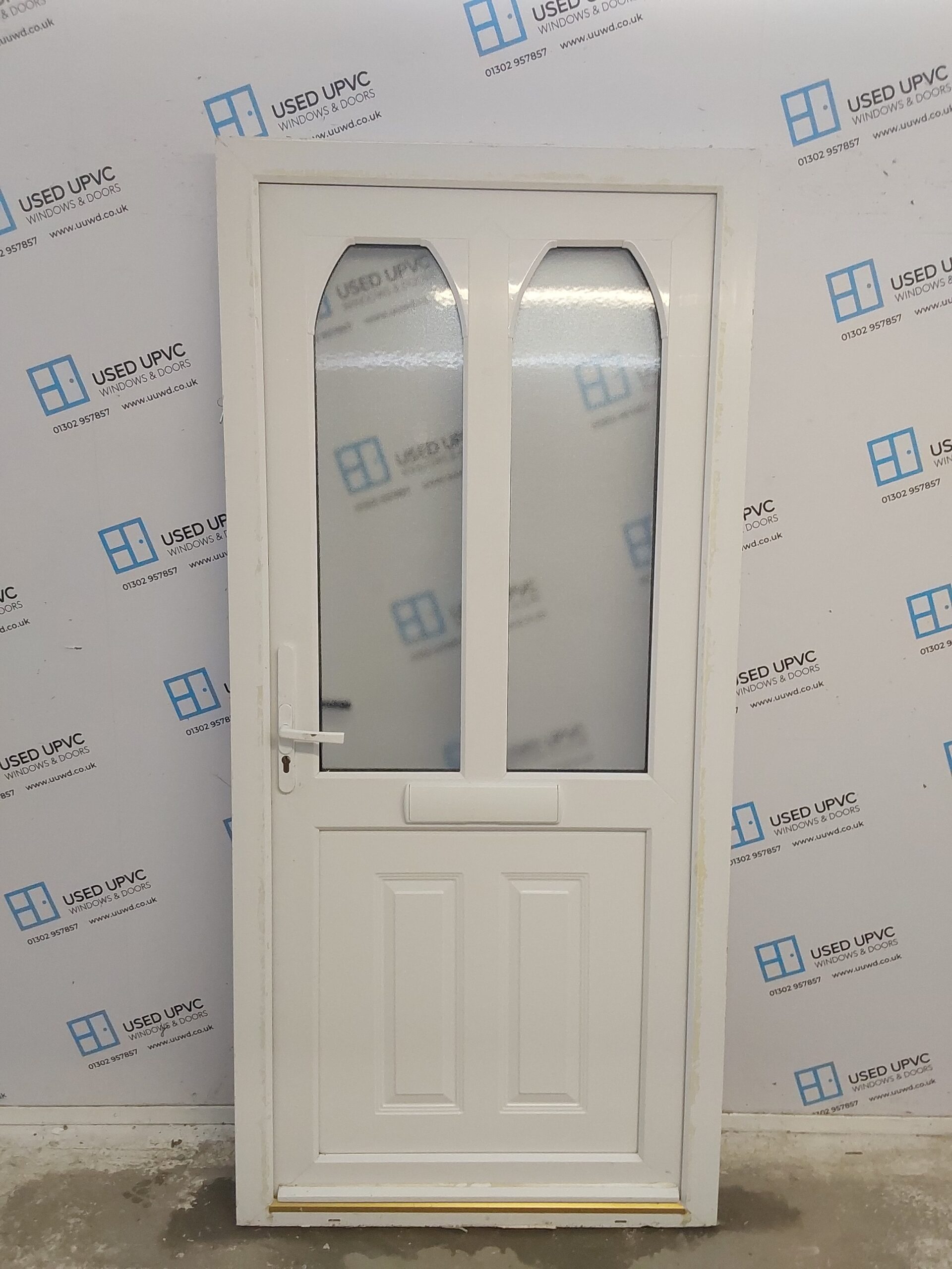 Used White Upvc Front Door 965mm x 2075mm 0562 | Used UPVC Windows & Doors