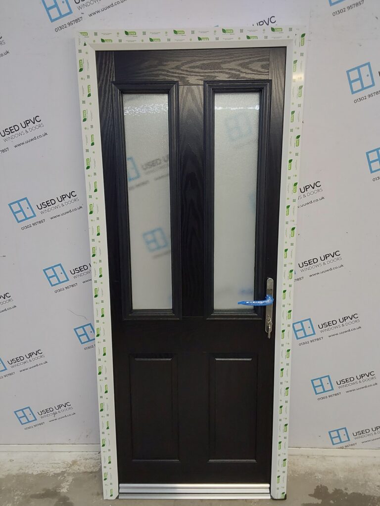 Brand New Black Composite Door 850mm x 2025mm ND52 | Used UPVC Windows ...