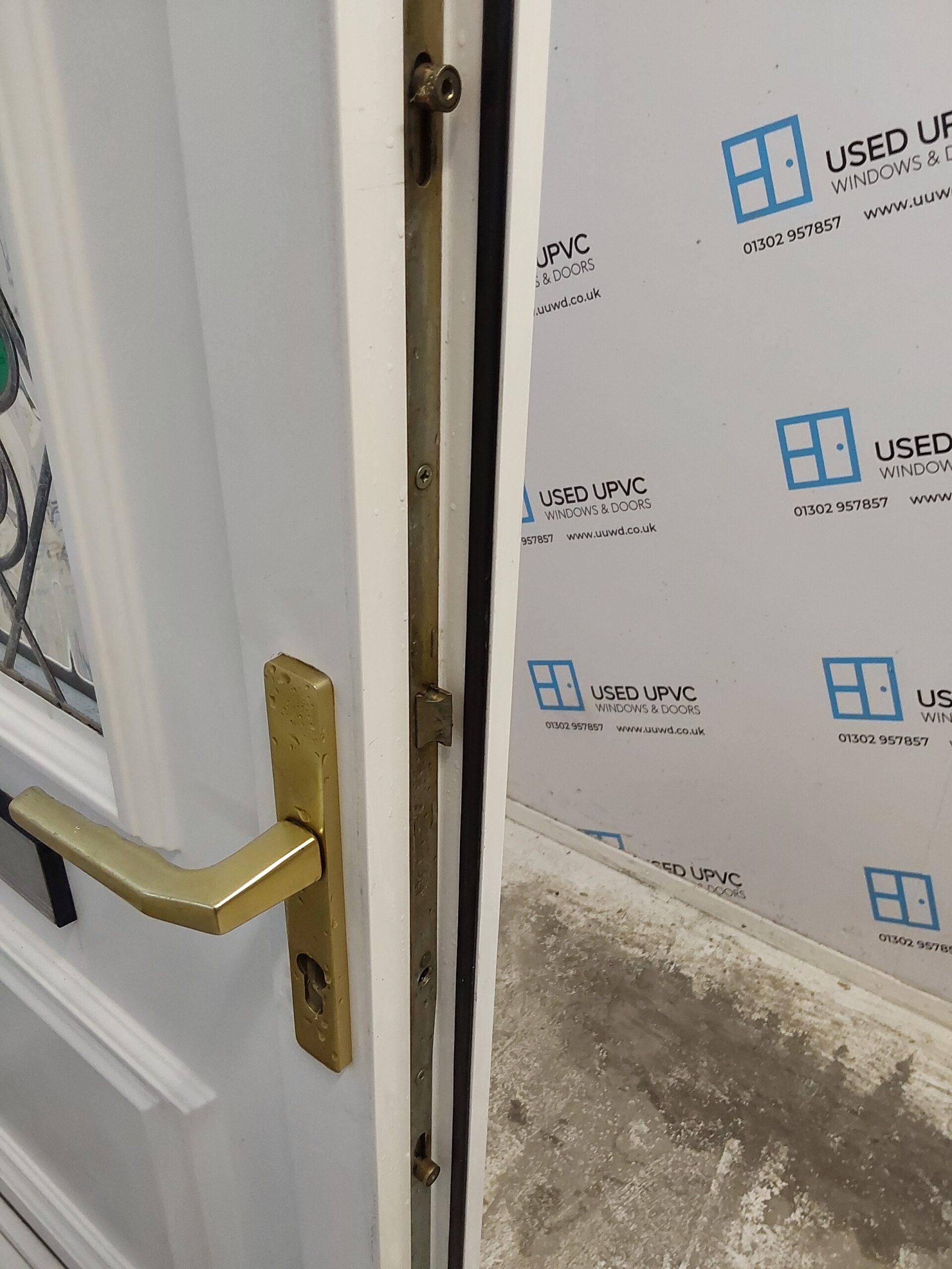 Used White Upvc Front Door And Side Panels 1520mm x 2040mm DS050 | Used UPVC Windows & Doors