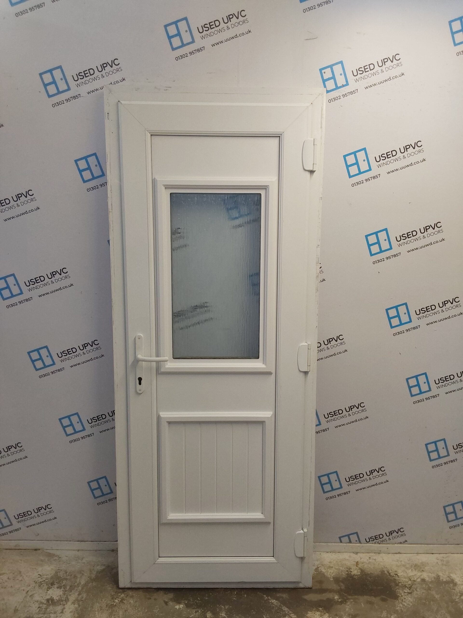 Used White Upvc Back Door 820mm x 2030mm 0810 | Used UPVC Windows & Doors