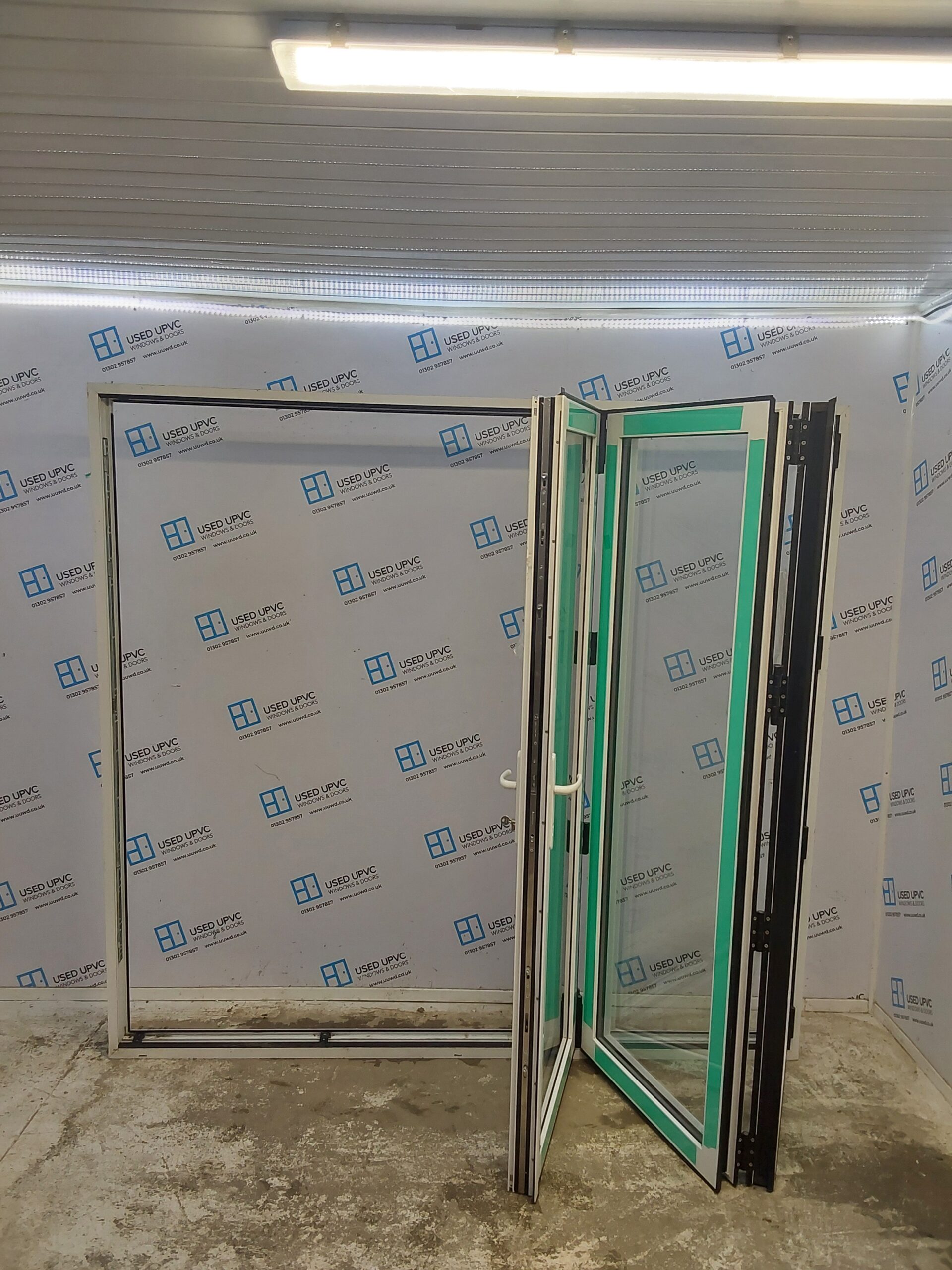 Brand New White Aluminium Bi-folding Doors (Ex-display) 2185mm x 2055mm ...