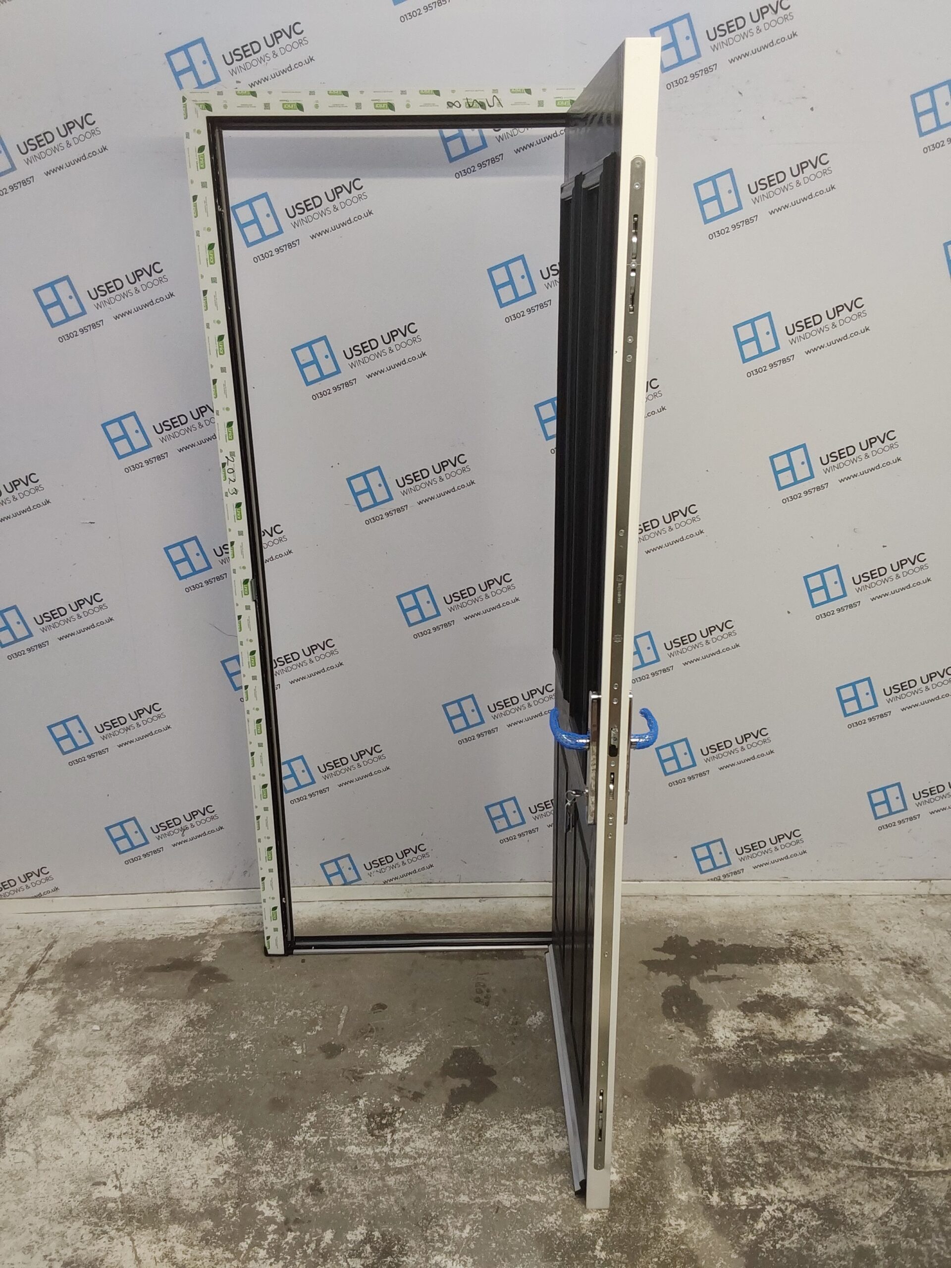 Brand New Black Composite Door 850mm x 2025mm ND52 | Used UPVC Windows ...