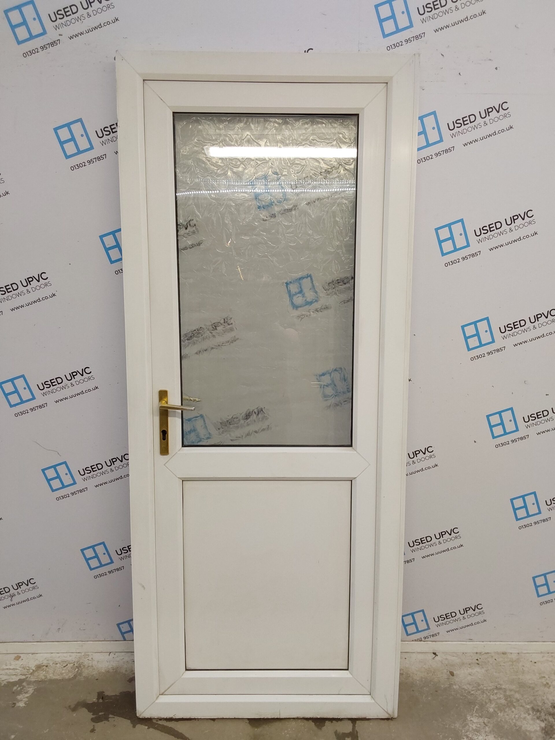Used White Upvc Back Door 850mm x 2035mm (Reduce To 835mm) 0225 | Used ...