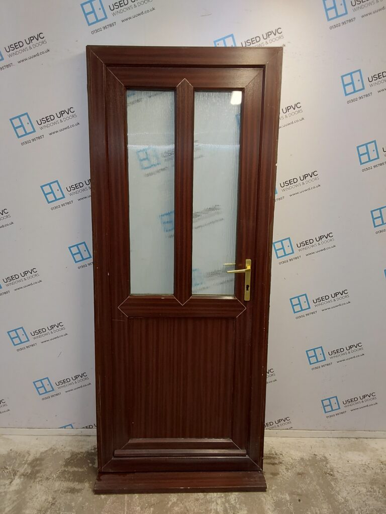 Used Woodgrain Upvc Back Door 850mm x 2080mm 0750 | Used UPVC Windows ...