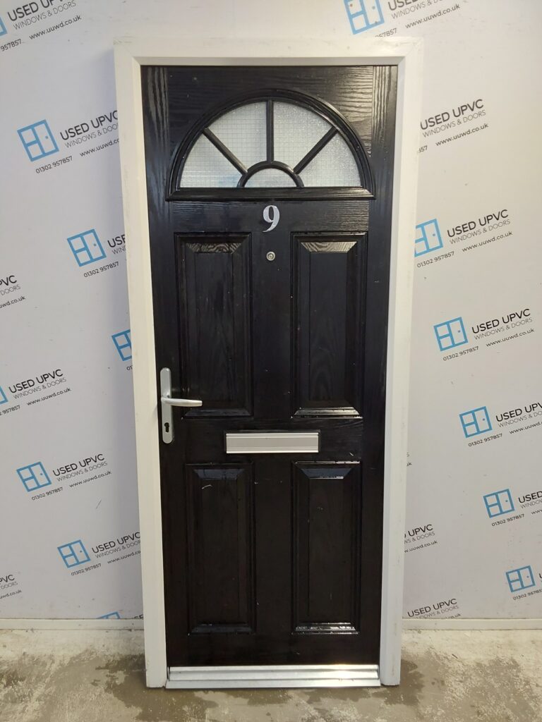 Used Black Composite Front Door 840mm x 1995mm 0363 | Used UPVC Windows ...