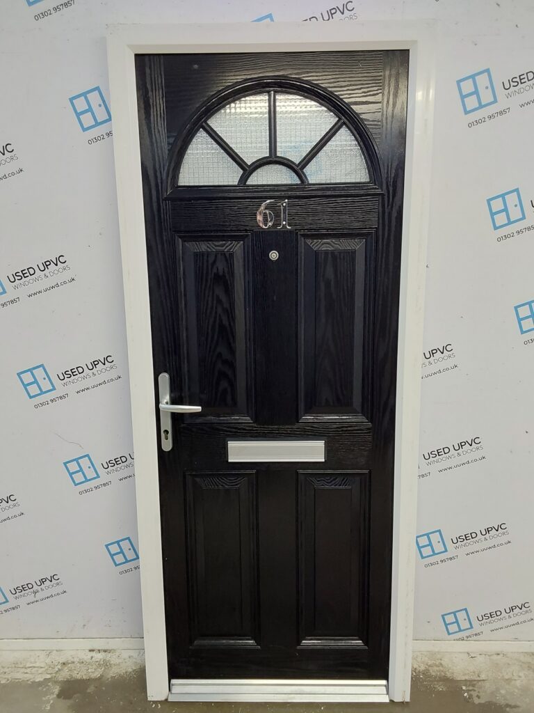 Used Black Composite Front Door 840mm x 1995mm 0112 | Used UPVC Windows ...