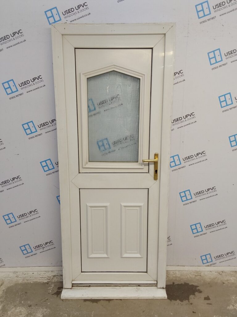 Used White Upvc Back Door 850mm x 2050mm 0328 | Used UPVC Windows & Doors