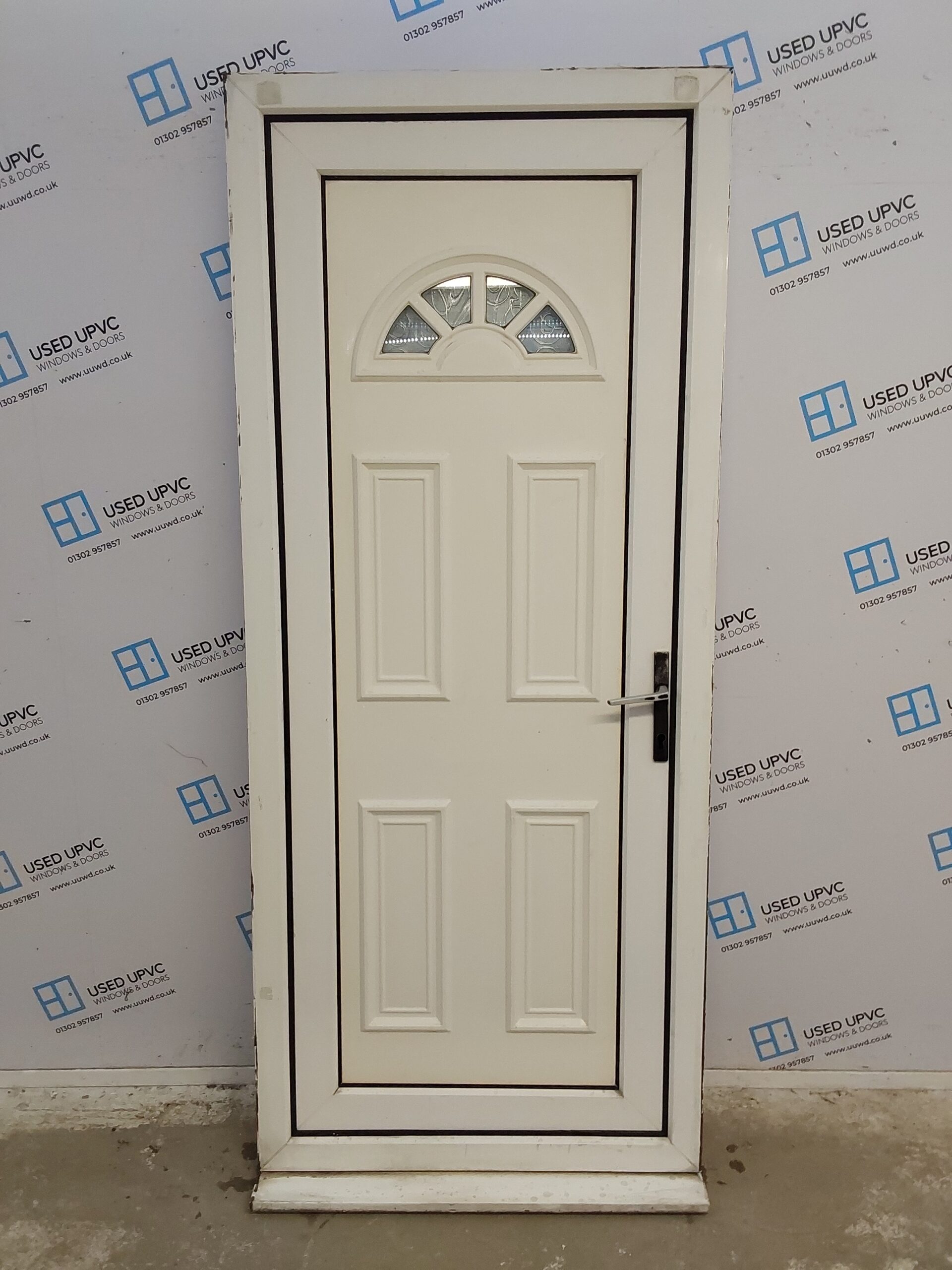 Used White Upvc Back Door 900mm x 2130mm 0644 | Used UPVC Windows & Doors