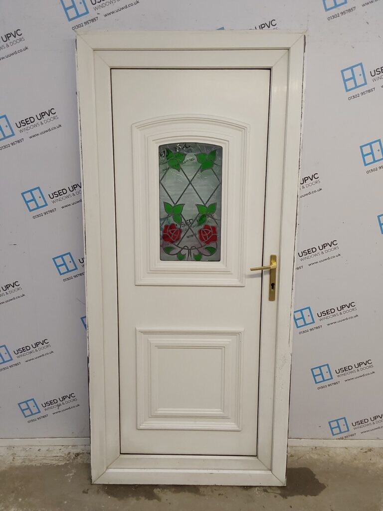 Used White Upvc Back Door 920mm x 2010mm 0158 | Used UPVC Windows & Doors