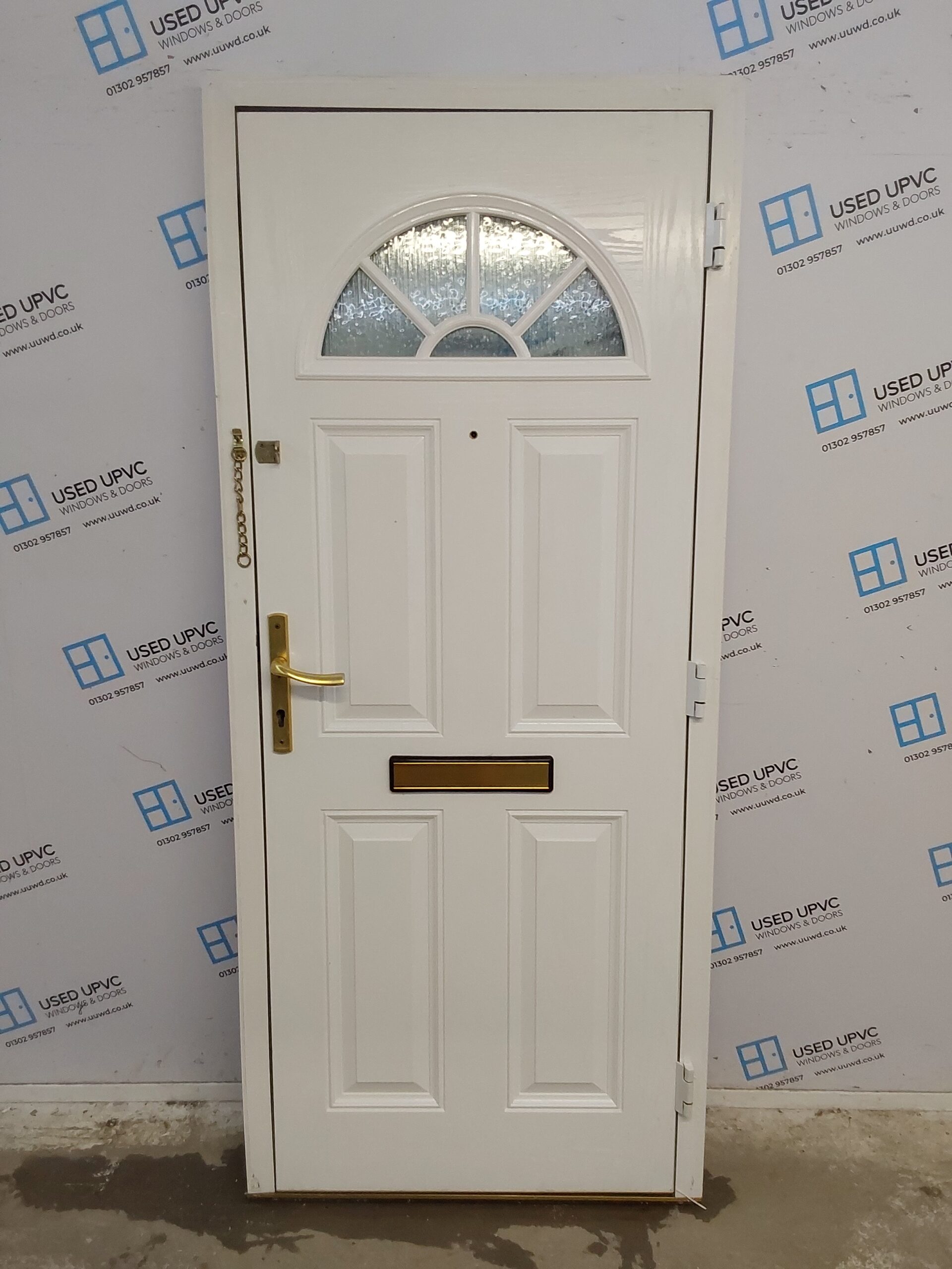 Used White Composite Front Door 890mm x 2055mm 0201 | Used UPVC Windows ...