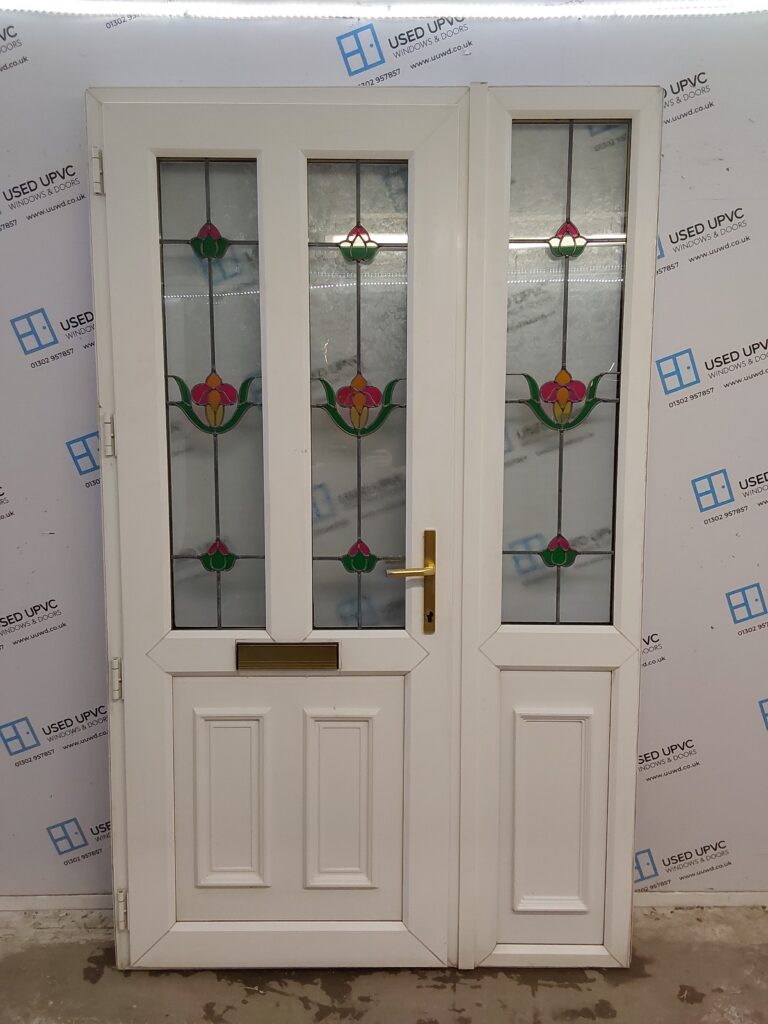 Used White Upvc Front Door And Side Panel (Outwards Opening)1340mm x ...